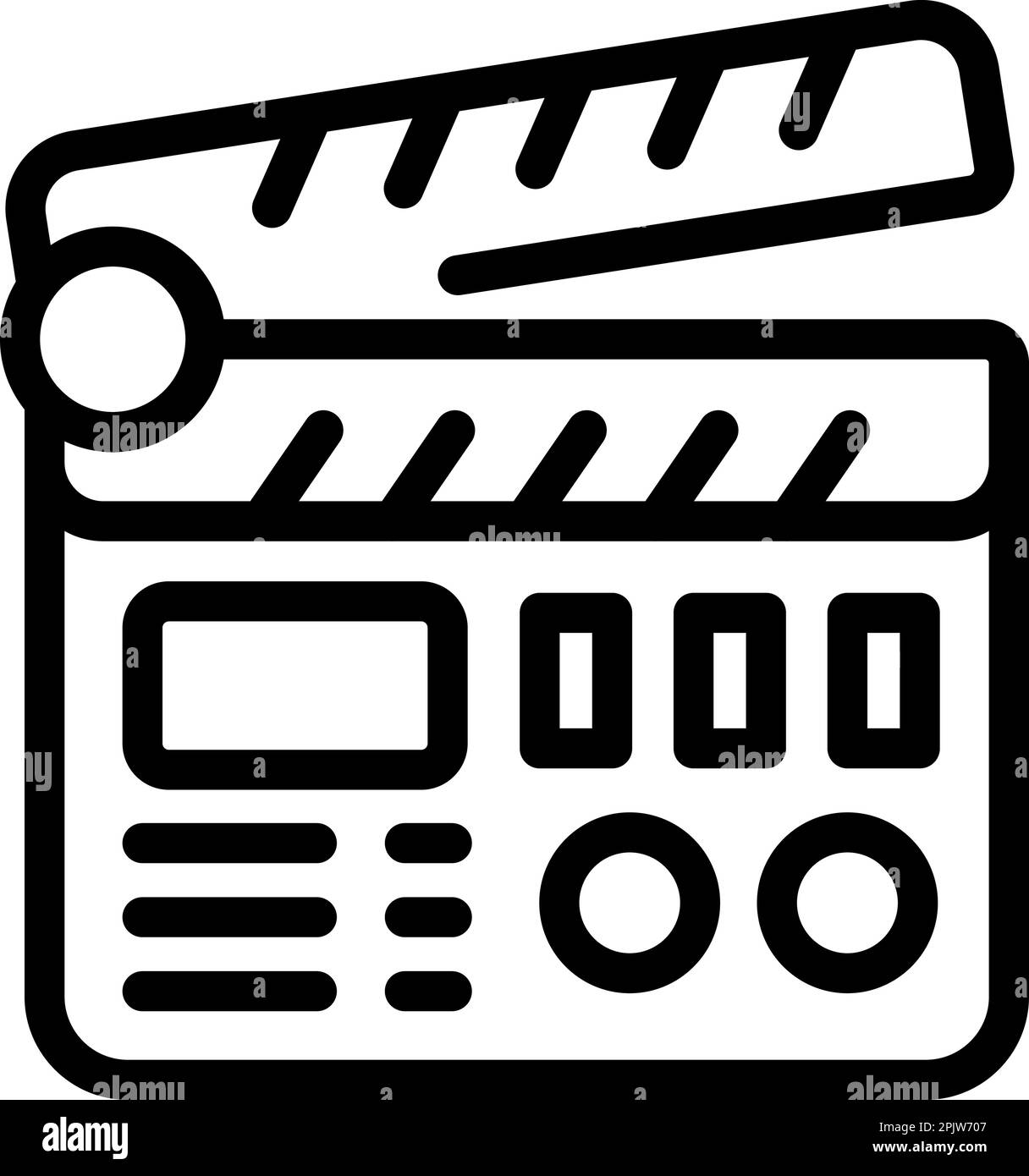 Puppet theater clapper icon outline vector. Toy show. Stage doll Stock ...