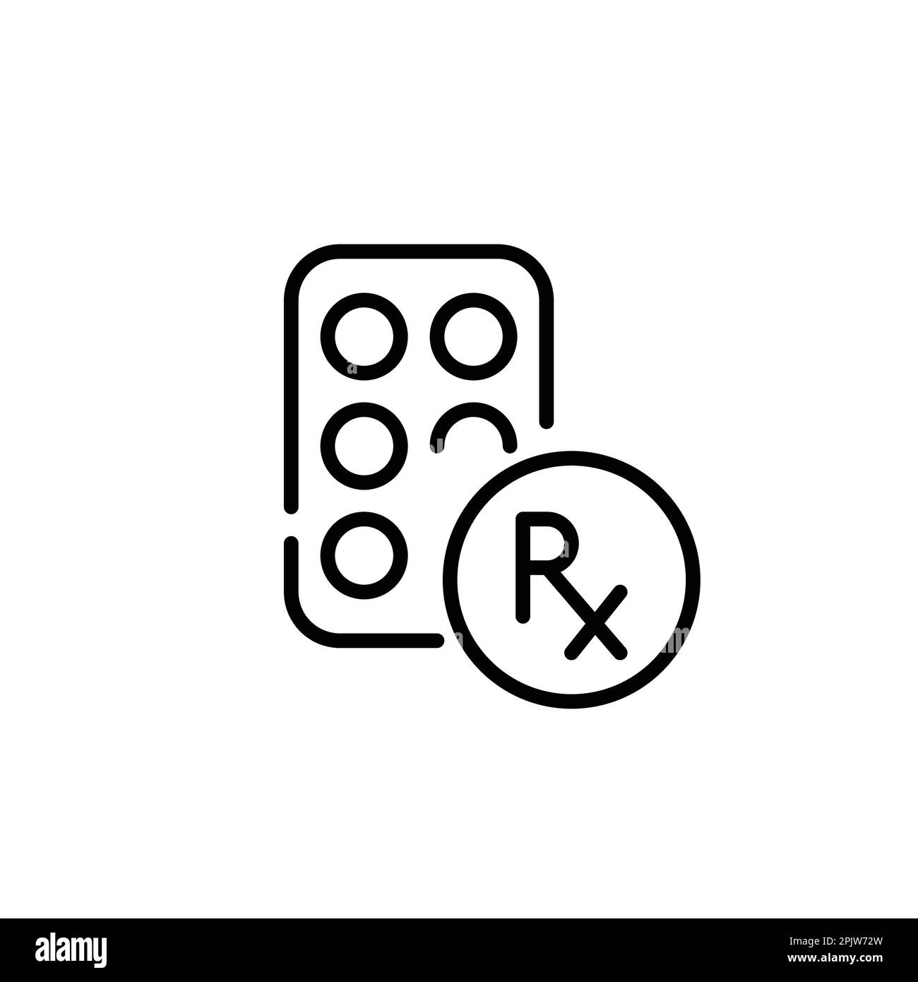 Blister of tablets. Prescription medication. Pixel perfect, editable ...