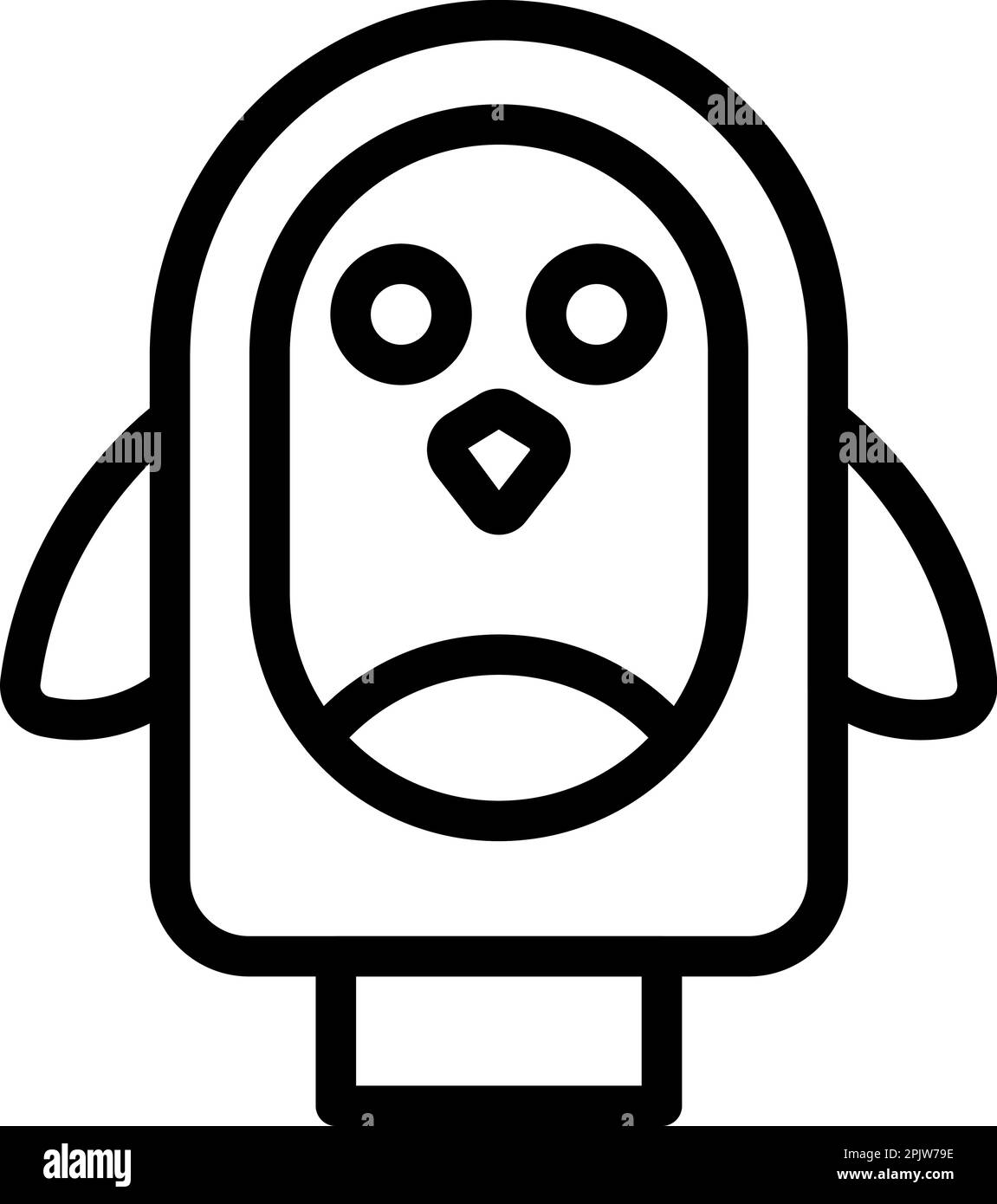 Penguin puppet icon outline vector. Show toy. Doll stage Stock Vector ...