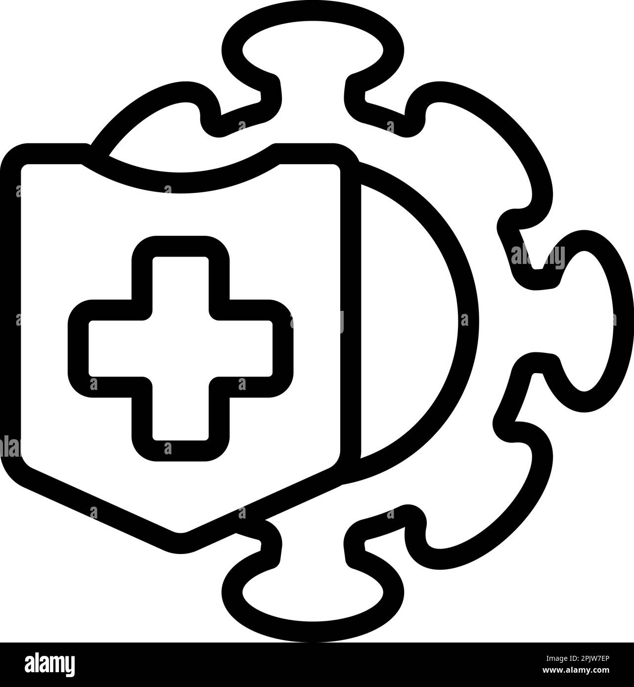 Virus protection shield icon outline vector. Medicine infection. People ...