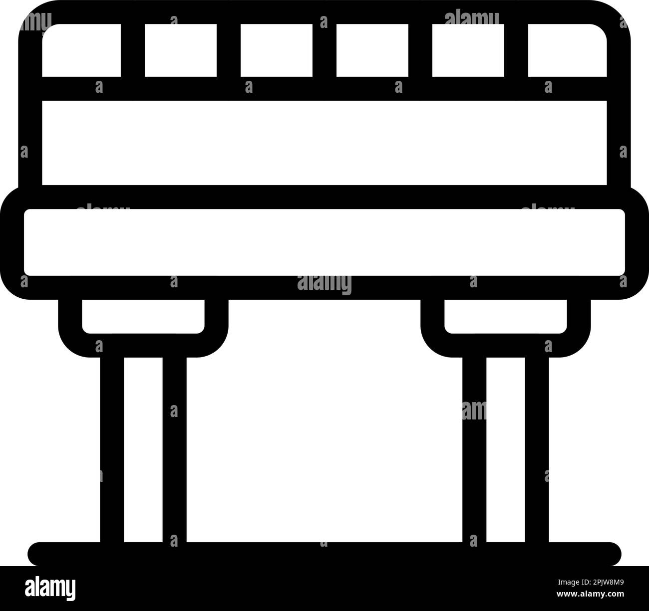 Skate bridge icon outline vector. Urban park. Ramp city Stock Vector ...