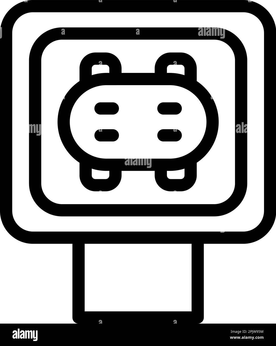 Sign skateboard icon outline vector. Skate park. City sport Stock ...