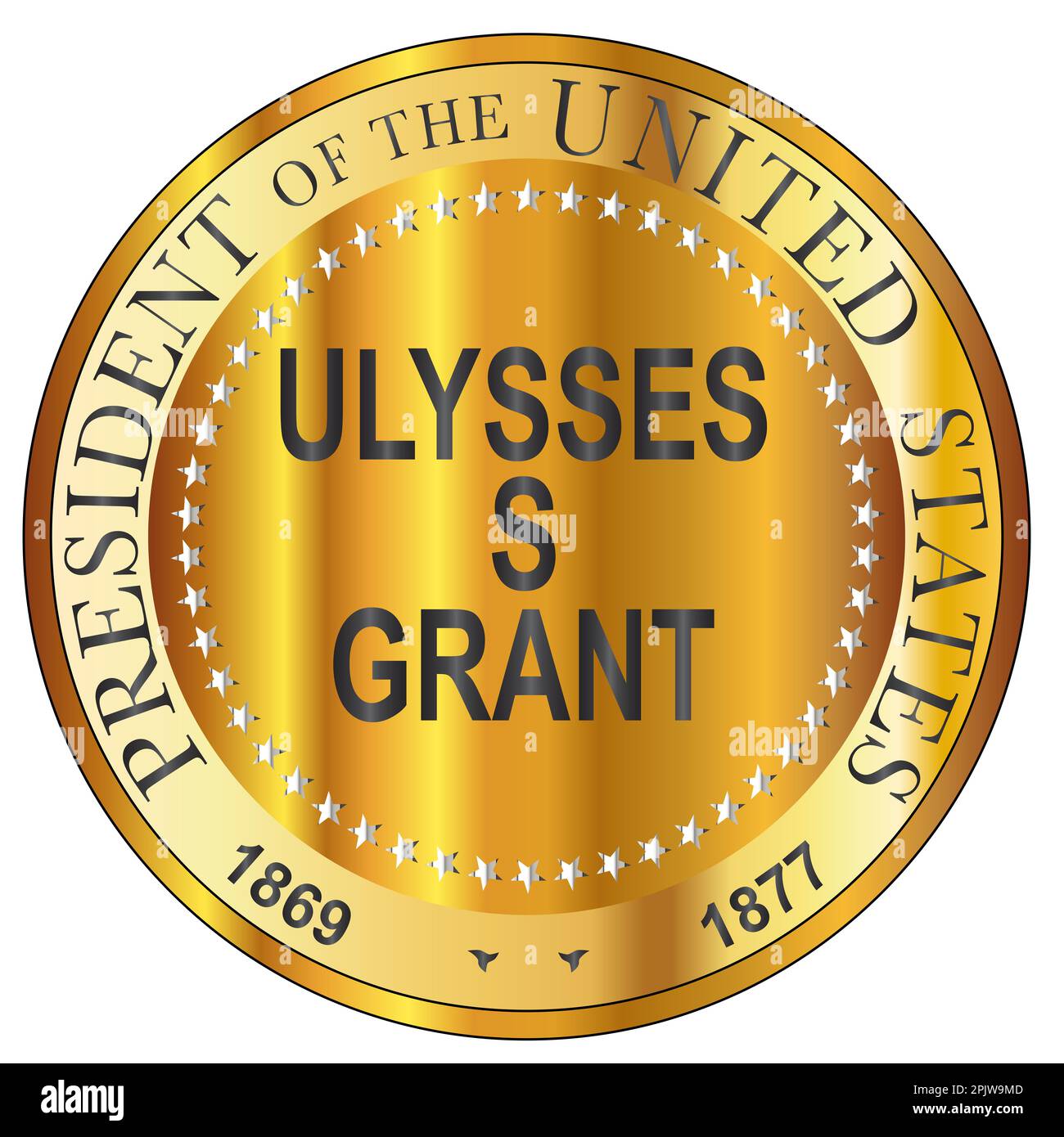Ulysses s grant illustration Cut Out Stock Images & Pictures - Alamy