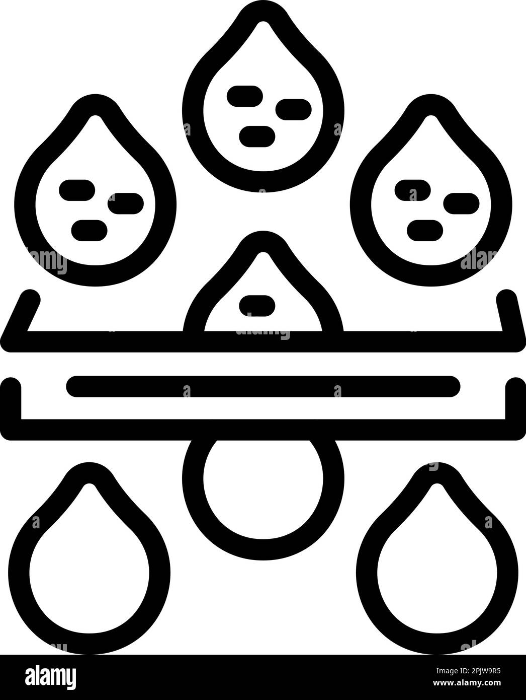 Filter water drop icon outline vector. Tank purification. Control waste ...