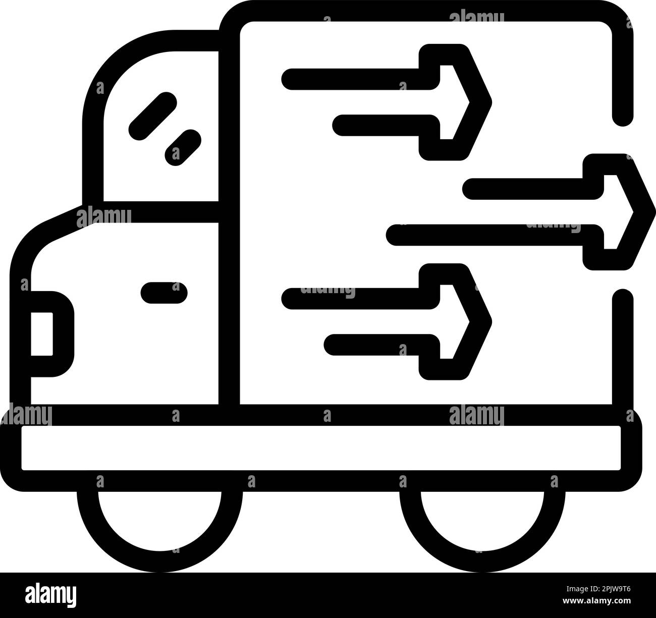 Truck water delivery icon outline vector. Tank clean. Cooler pipe Stock ...
