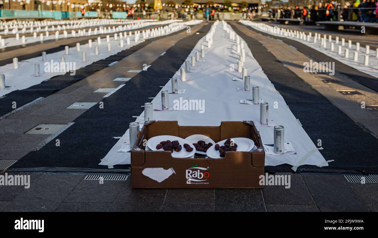 Preparation for Open Iftar 2023 with Little Amal at Granary Square in ...