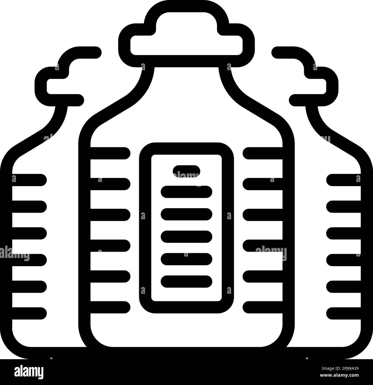 Water delivery icon outline vector. Tank treatment. Clean pipe Stock ...