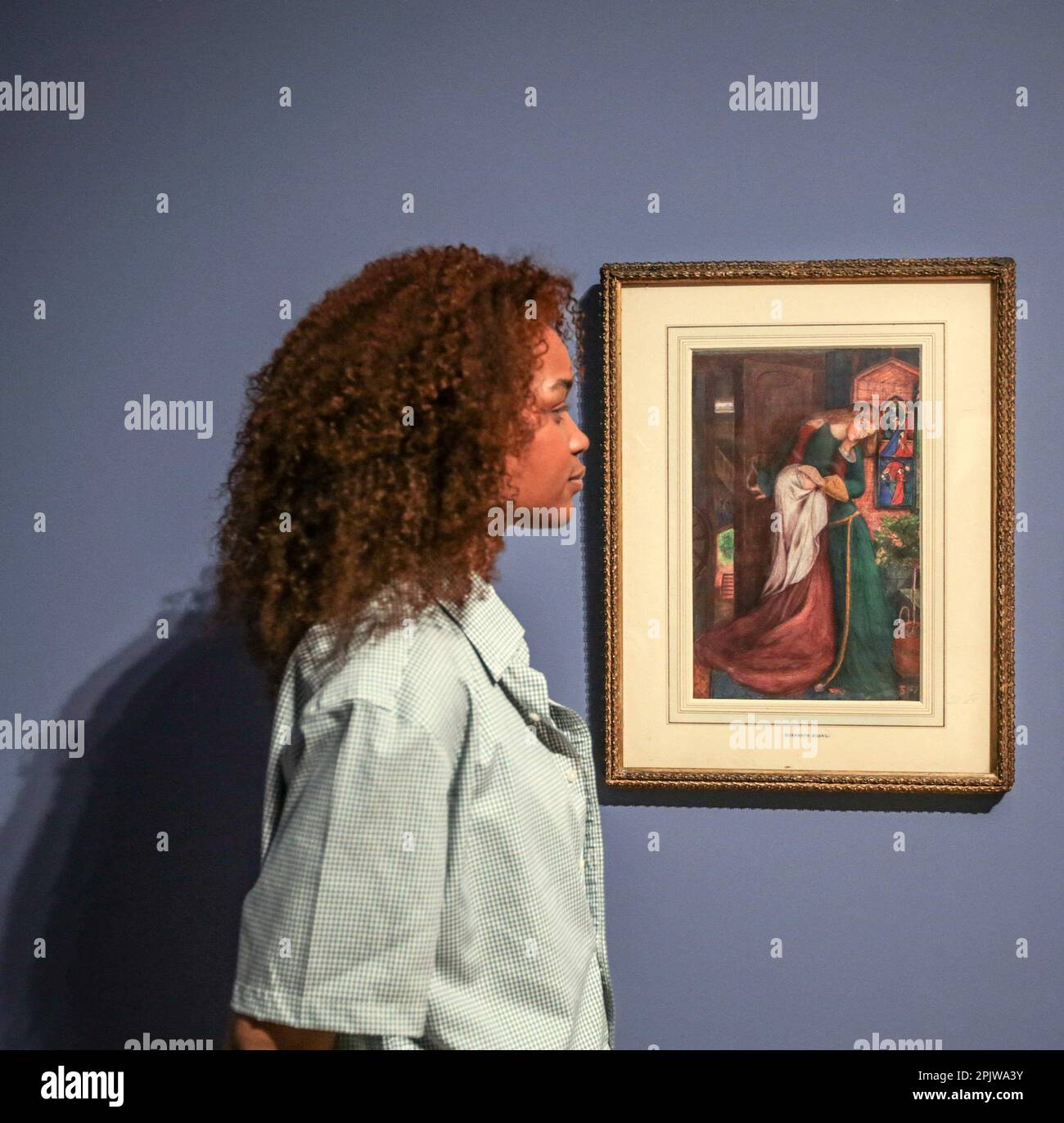 London 04 April 2023 Elizabeth Eleanor Siddal, Lady Clare ,1854-7 Water ...