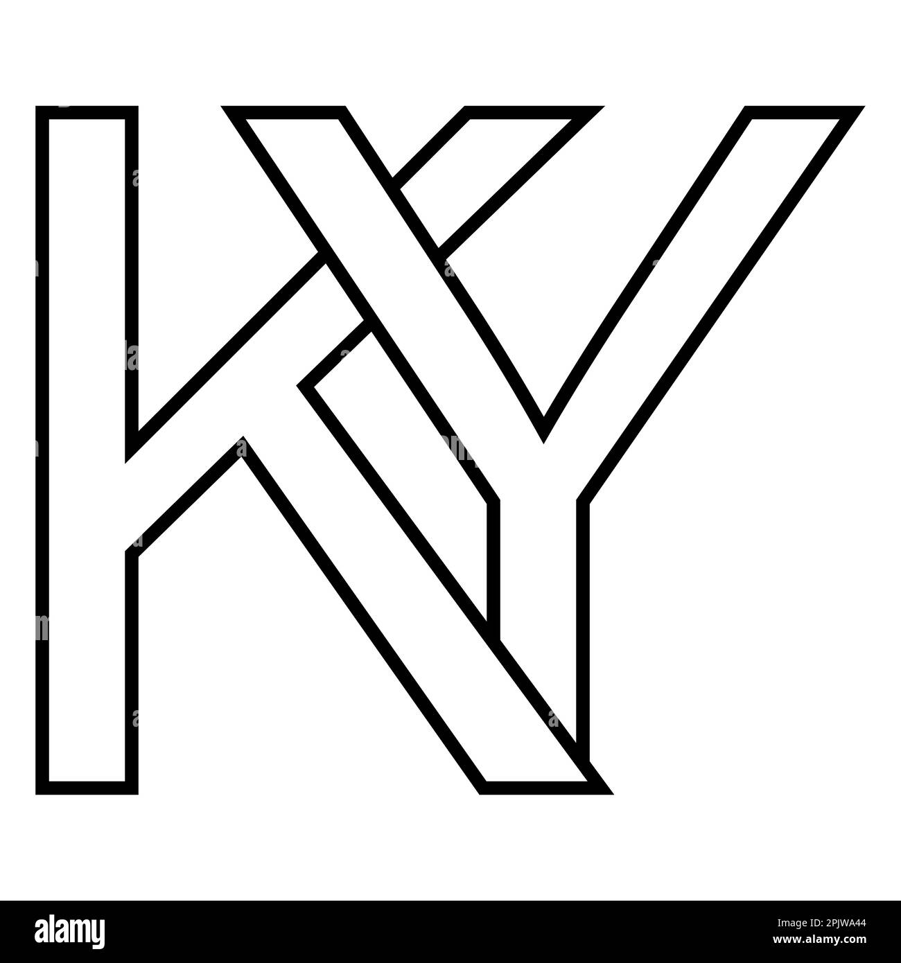 Logo Sign Ky Yk Icon Double Letters Logotype Y K Stock Vector Image And Art Alamy