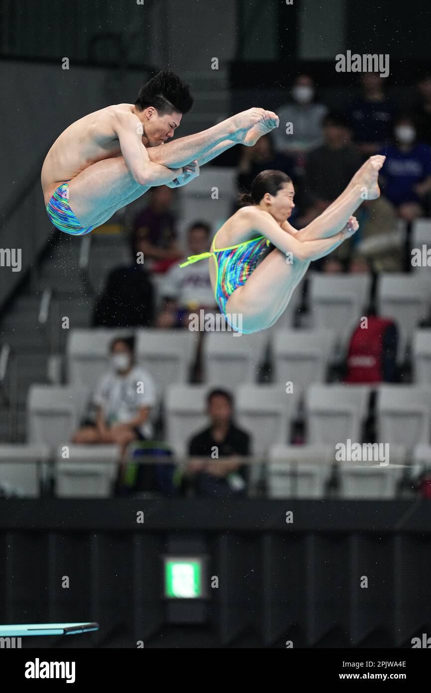 Tokyo, Japan. 4th Apr, 2023. Haruki Suyama Haruka Enomoto Diving ...