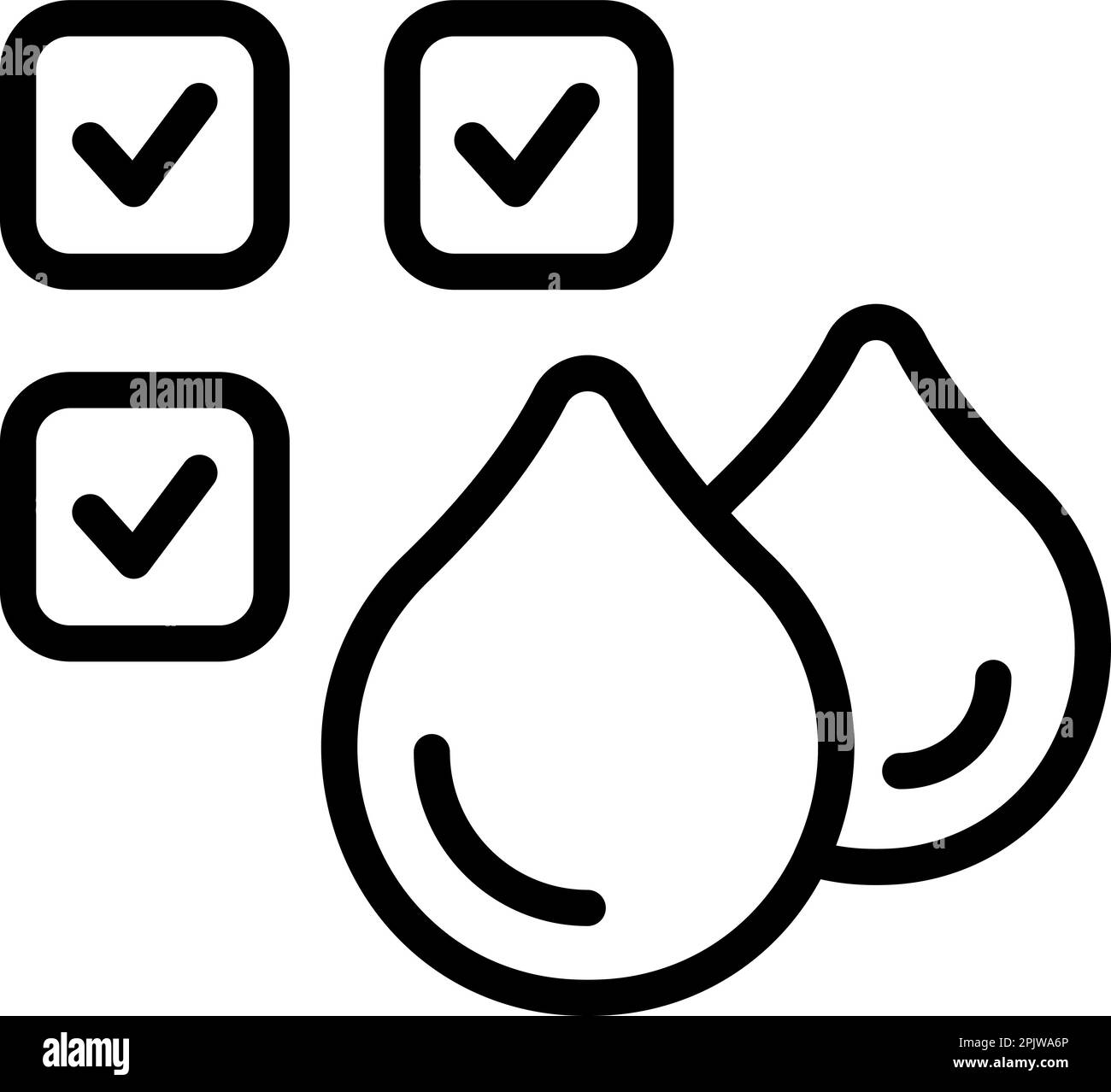 Water drop drink icon outline vector. Tank treatment. Cargo cooler ...