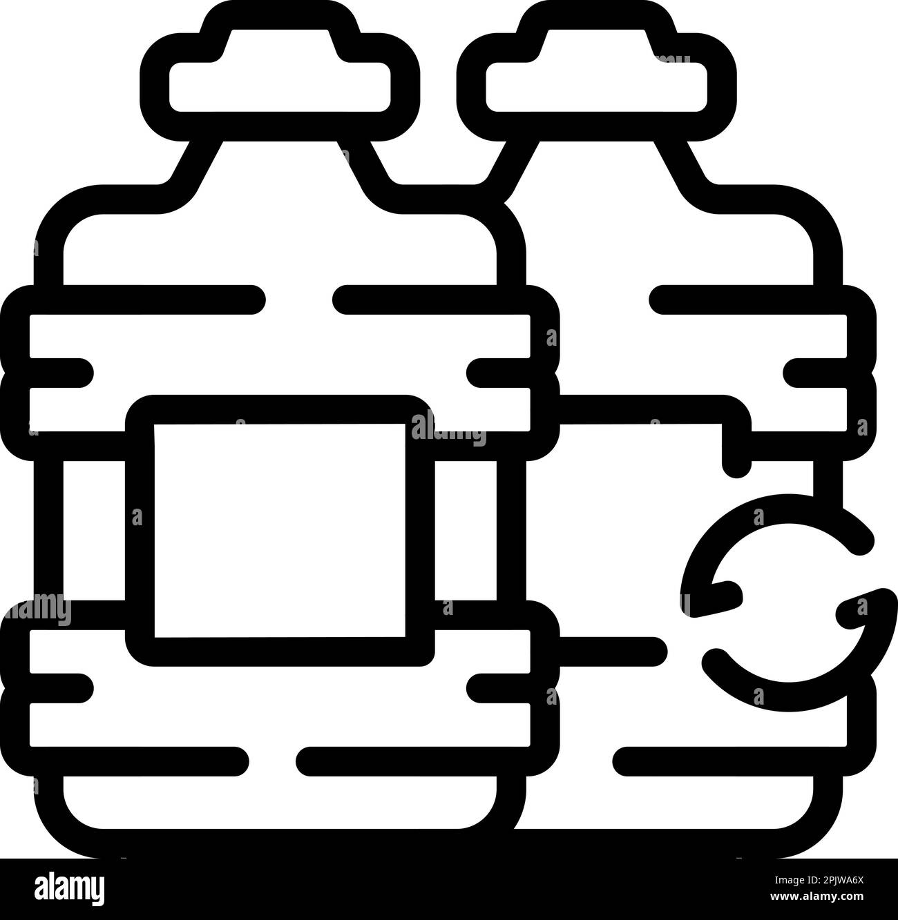 Water tank cooler icon outline vector. Carrier pipe. Ware process Stock ...