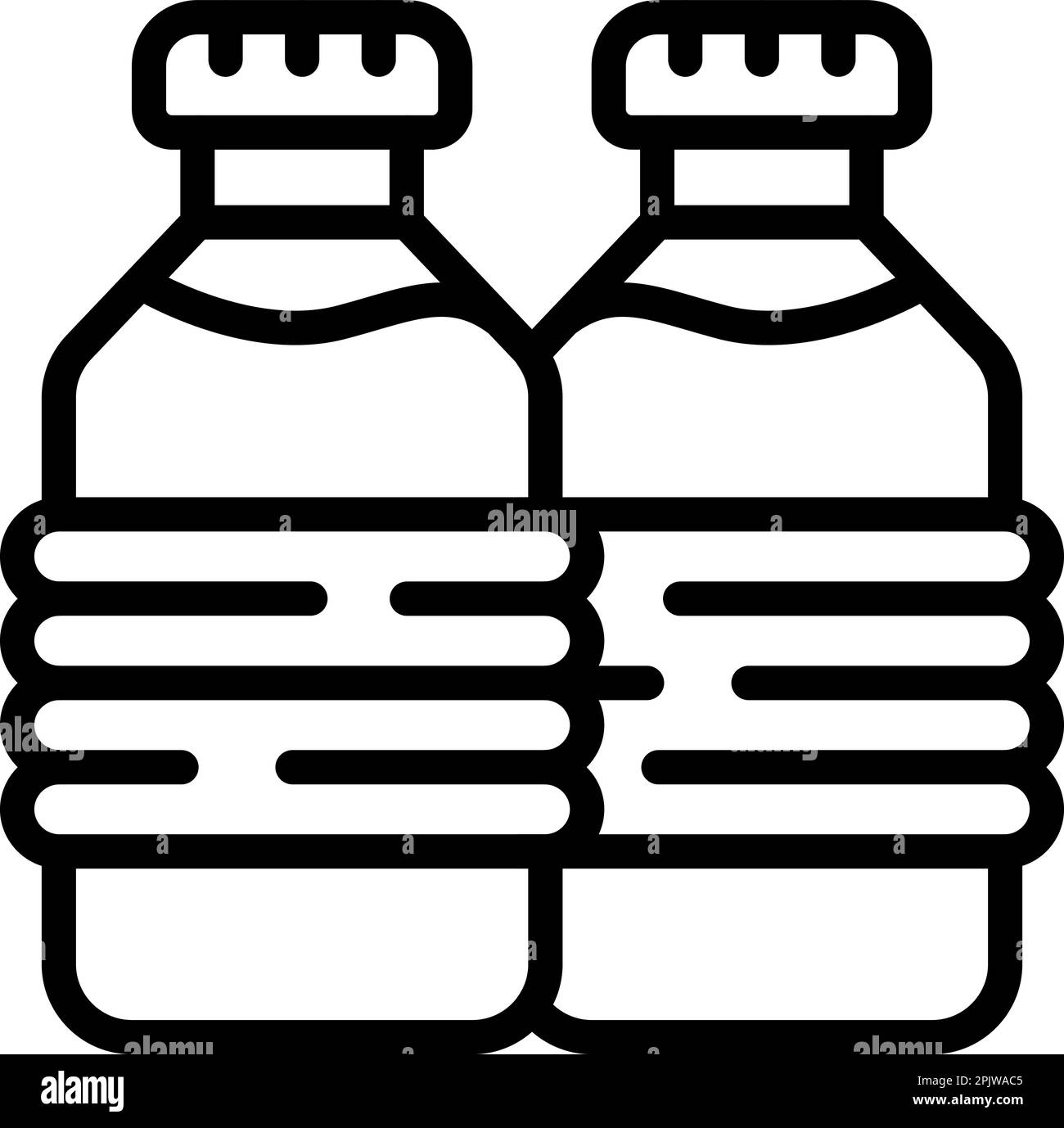 Big water bottle icon outline vector. Tank reservoir. Truck drink Stock ...