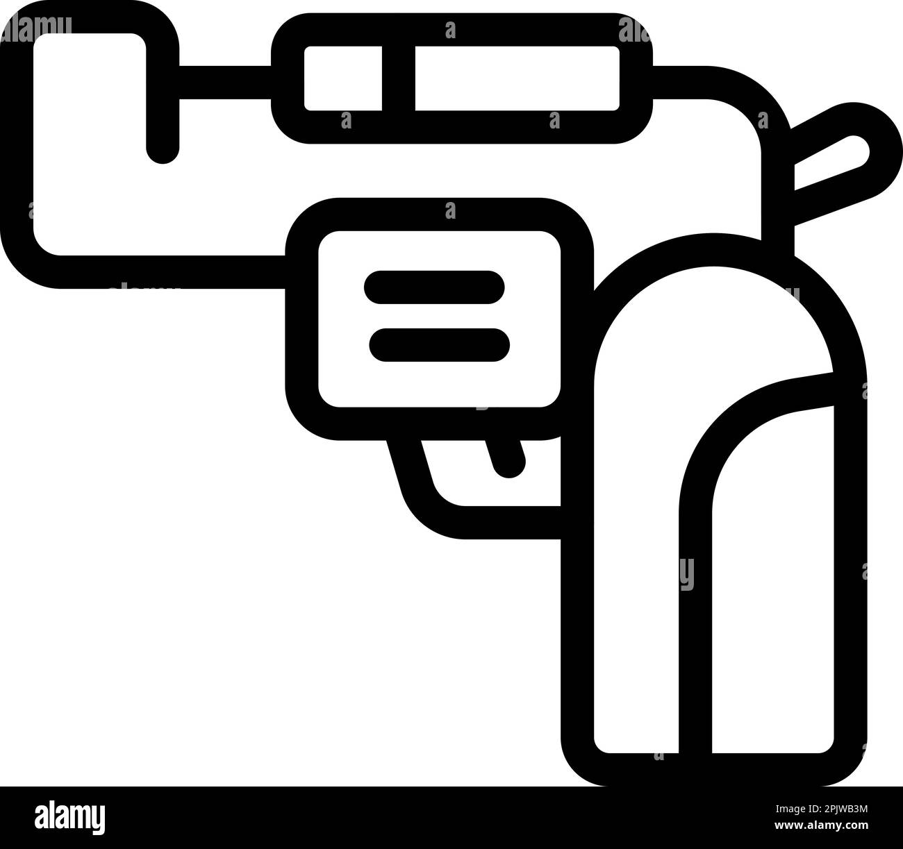 Police pistol icon outline vector. Guard safety. Computer lock Stock ...
