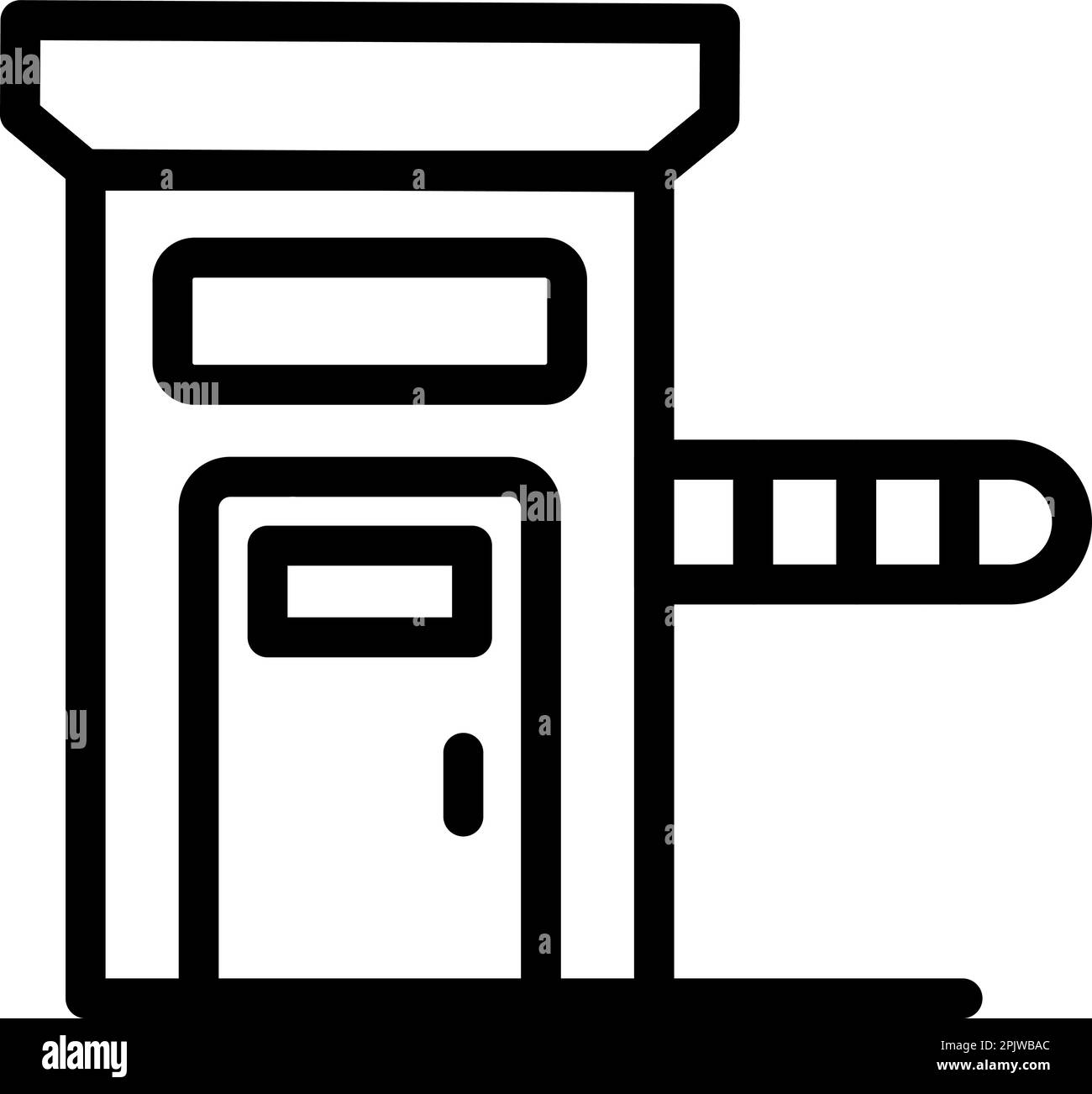 Security barrier icon outline vector. Safety guard. Lock data Stock ...