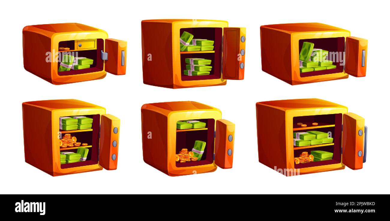 Open doors cartoon set with cell doors isolated vector illustration hi ...