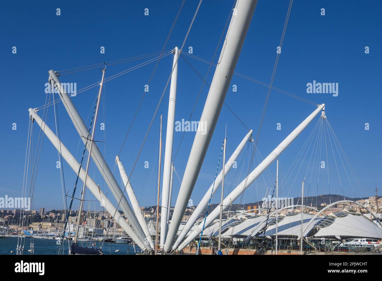 Embriaco Bridge of the Old Port, BIGO Panoramic Lift, Genova, Ligury ...