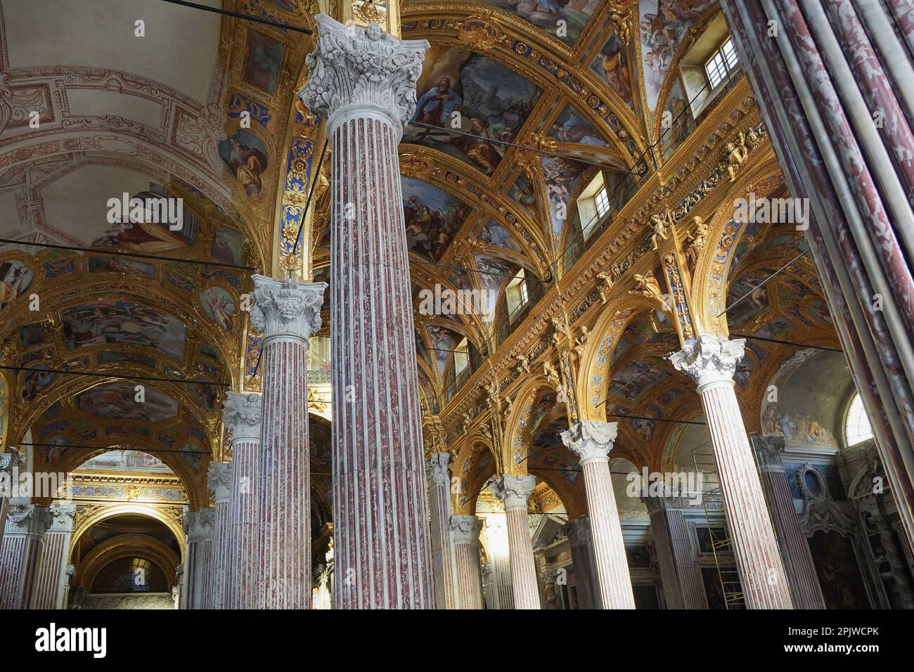Church of Santissima Annunziata del Vastato, Interior, Genova, Ligury ...