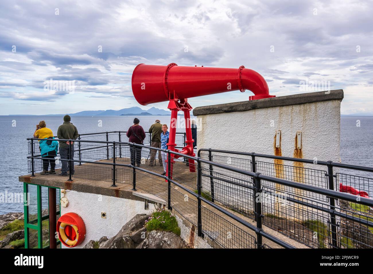 Foghorn at Ardnamurchan Lighthouse at Ardnamurchan Point, the most ...