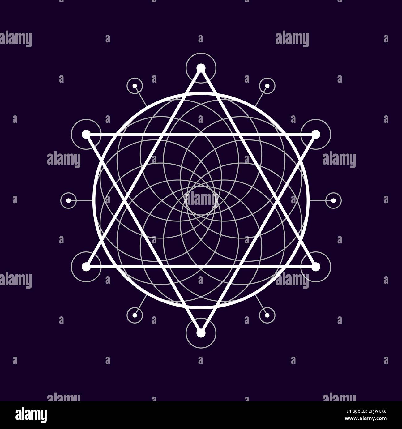 Geometric boho magic sacred shape esoteric symbol, alchemy icon. Vector ...