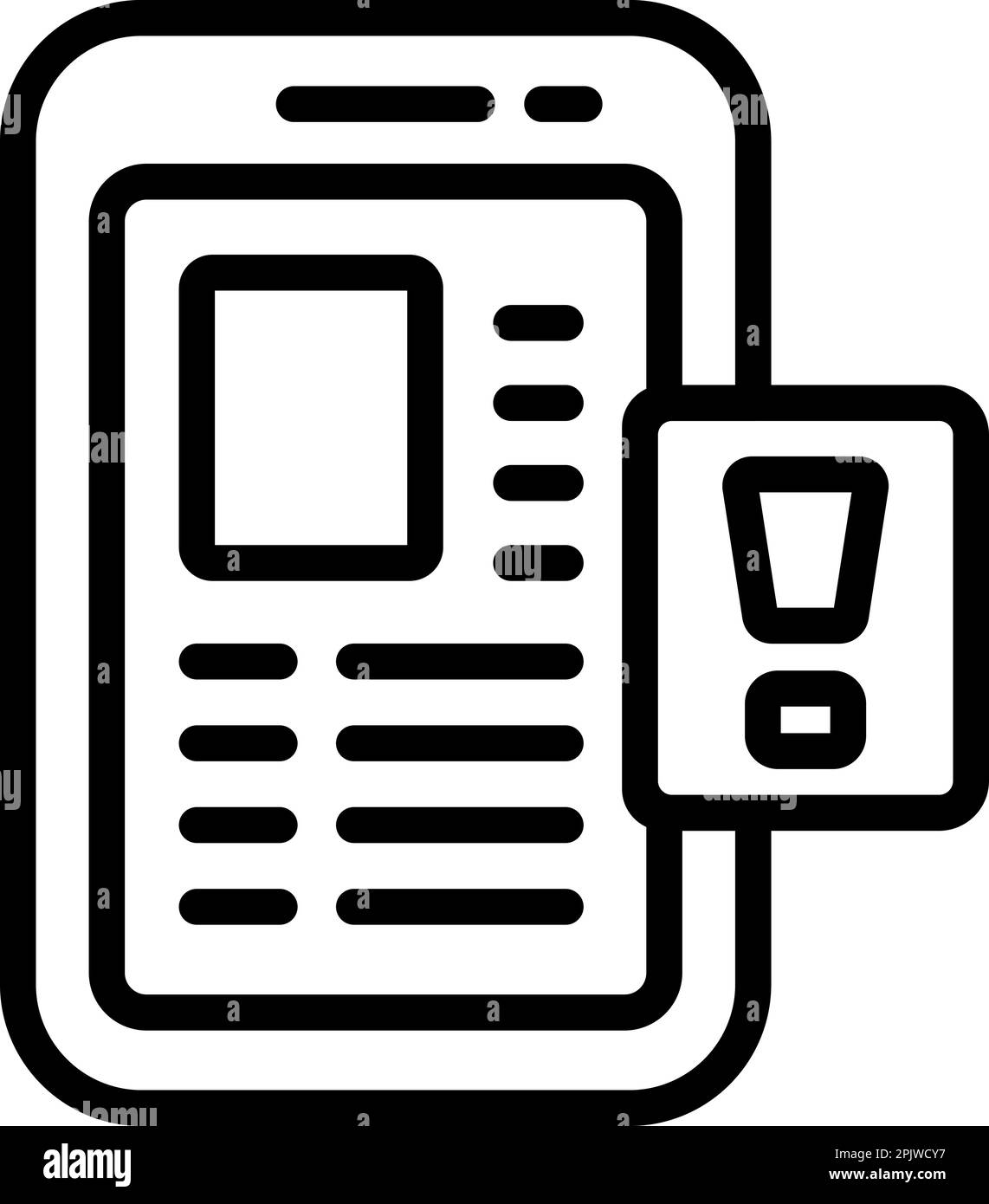 Smartphone Lock Icon Outline Vector Password Lock Profile Attack Stock Vector Image And Art Alamy