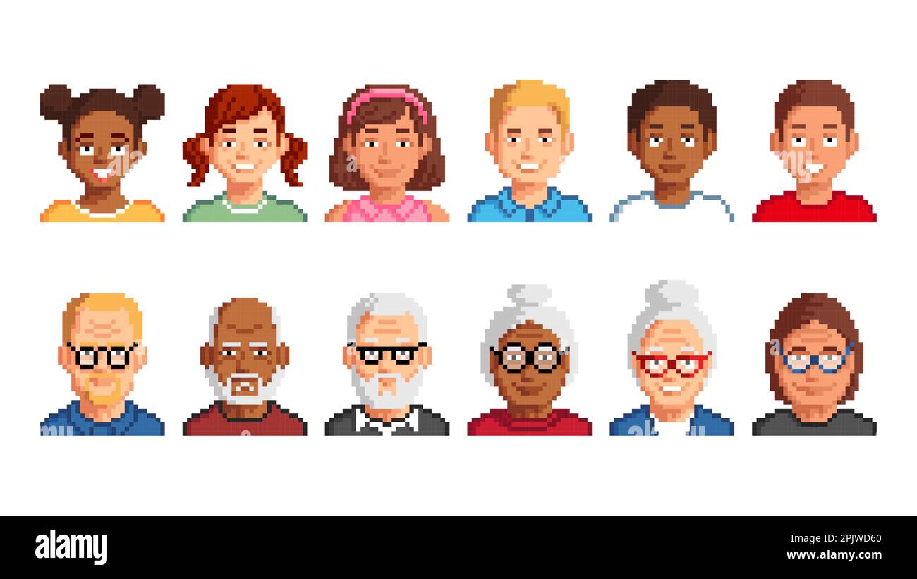 Pixelated man Stock Vector Images - Alamy