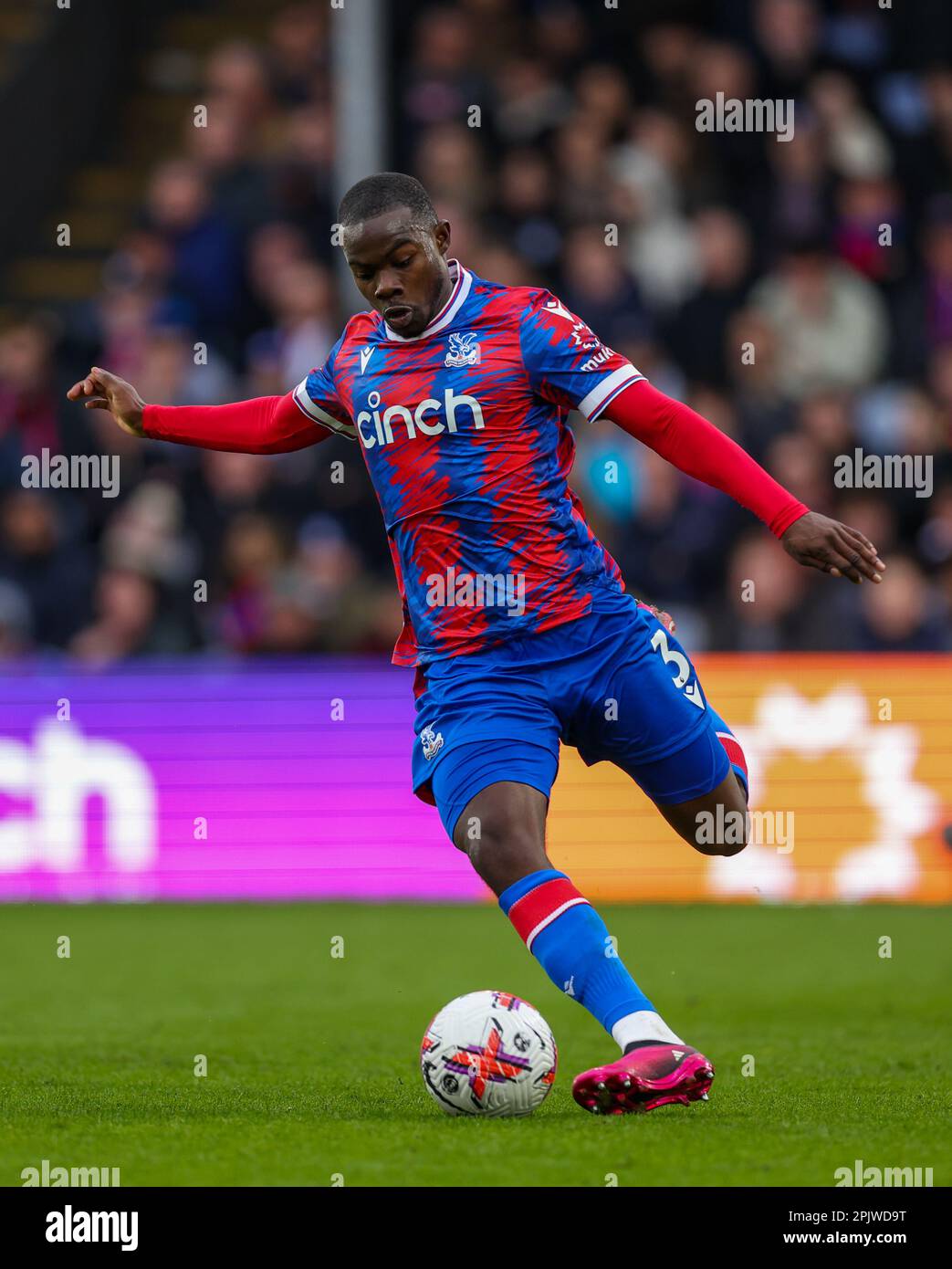 Crystal Palace's Tyrick Mitchell in action during the Premier League ...