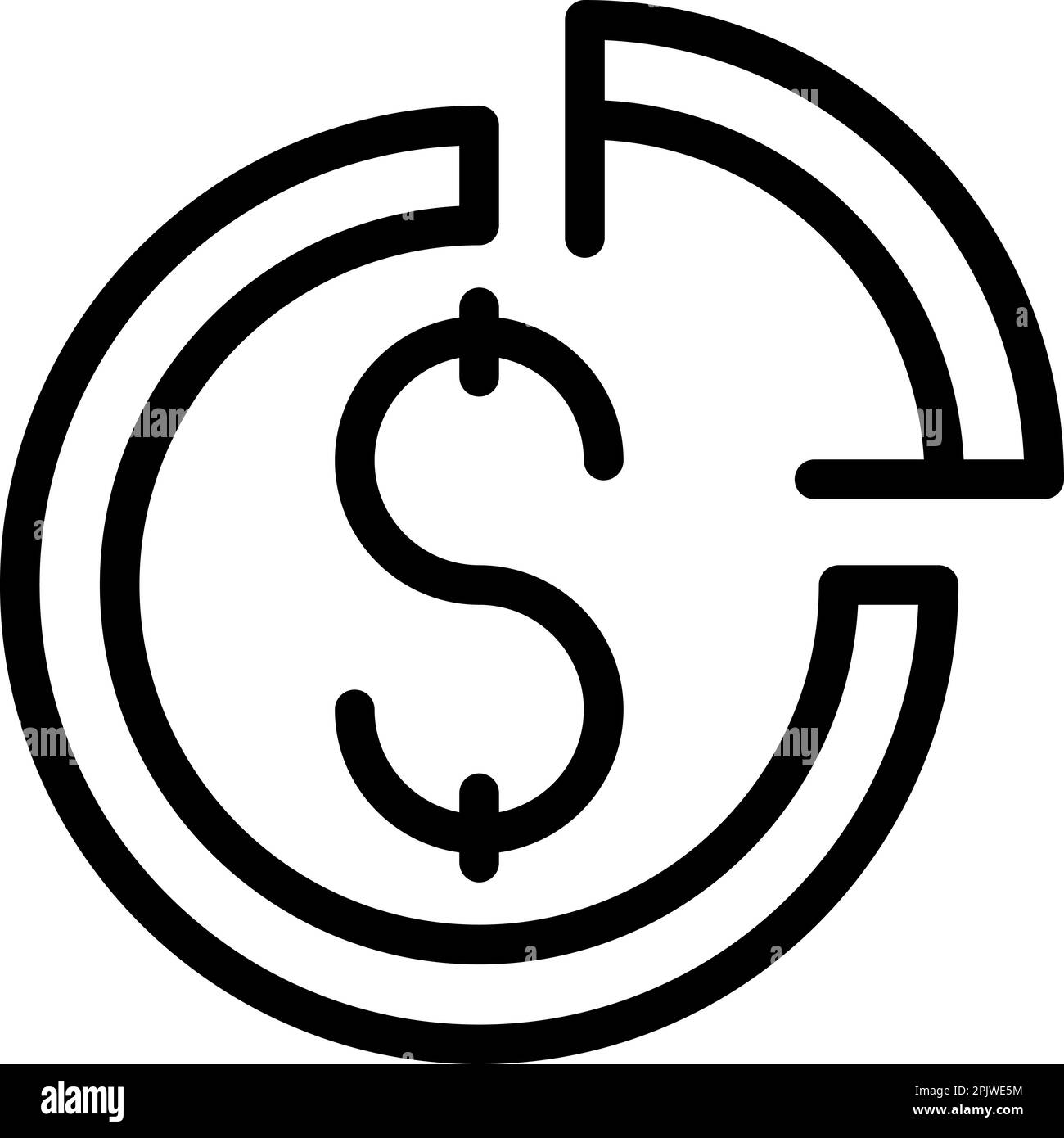 Credit amount icon outline vector. Tax deduction. Return money Stock ...
