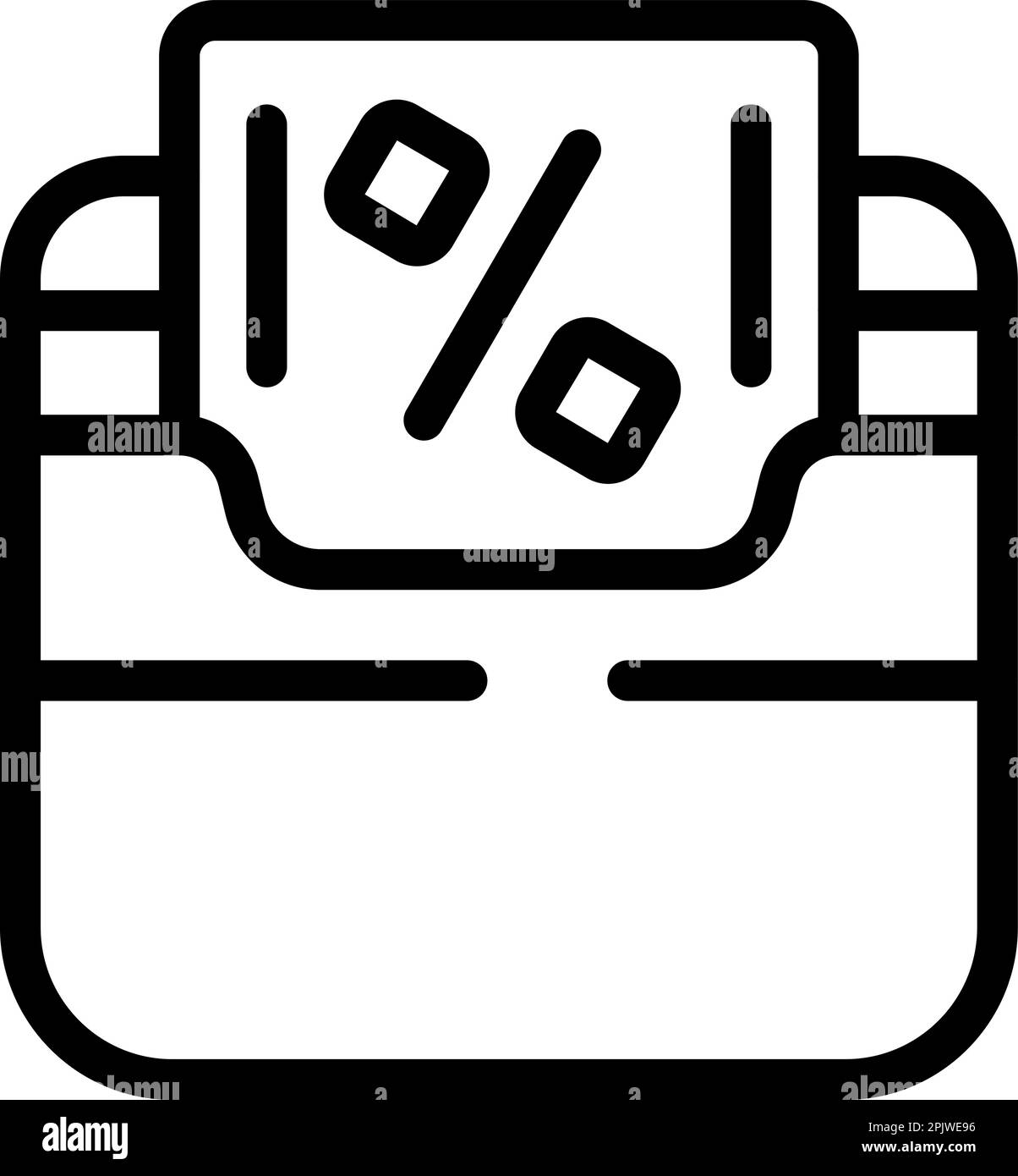 Credit folder icon outline vector. Tax deduction. Finance money Stock ...