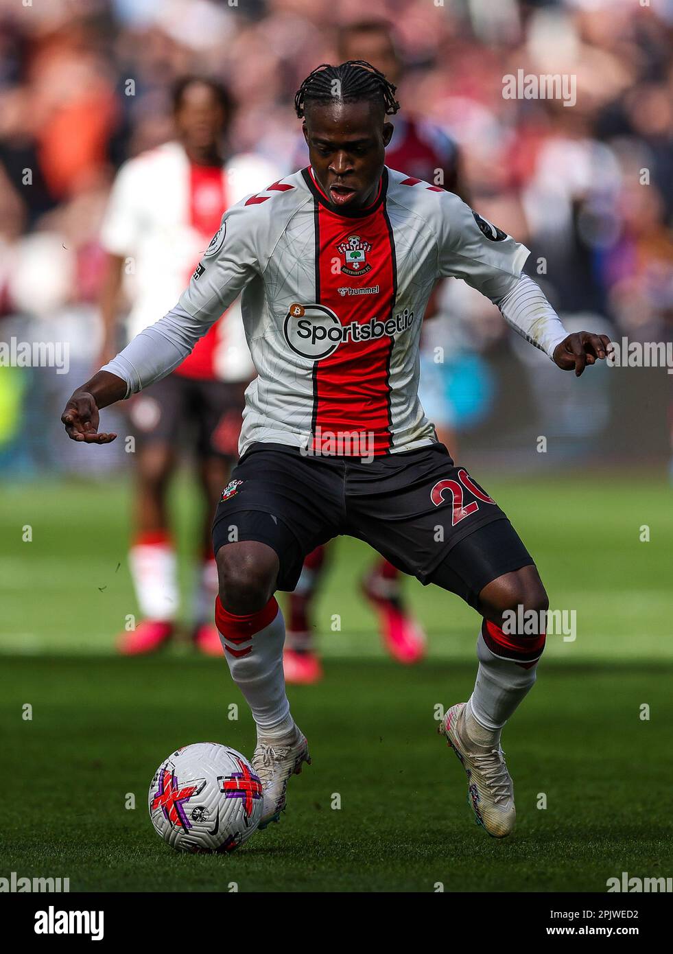 Southampton Kamaldeen Sulemana in action during the Premier League ...