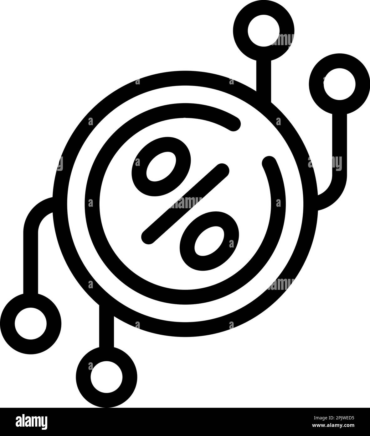 Credit coin icon outline vector. Tax deduction. Finance cut Stock ...