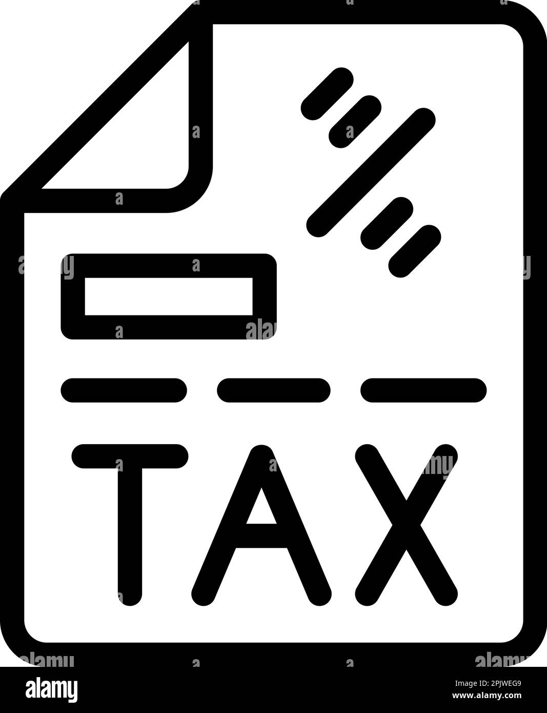 Tax paper icon outline vector. Money credit. Income rate Stock Vector ...