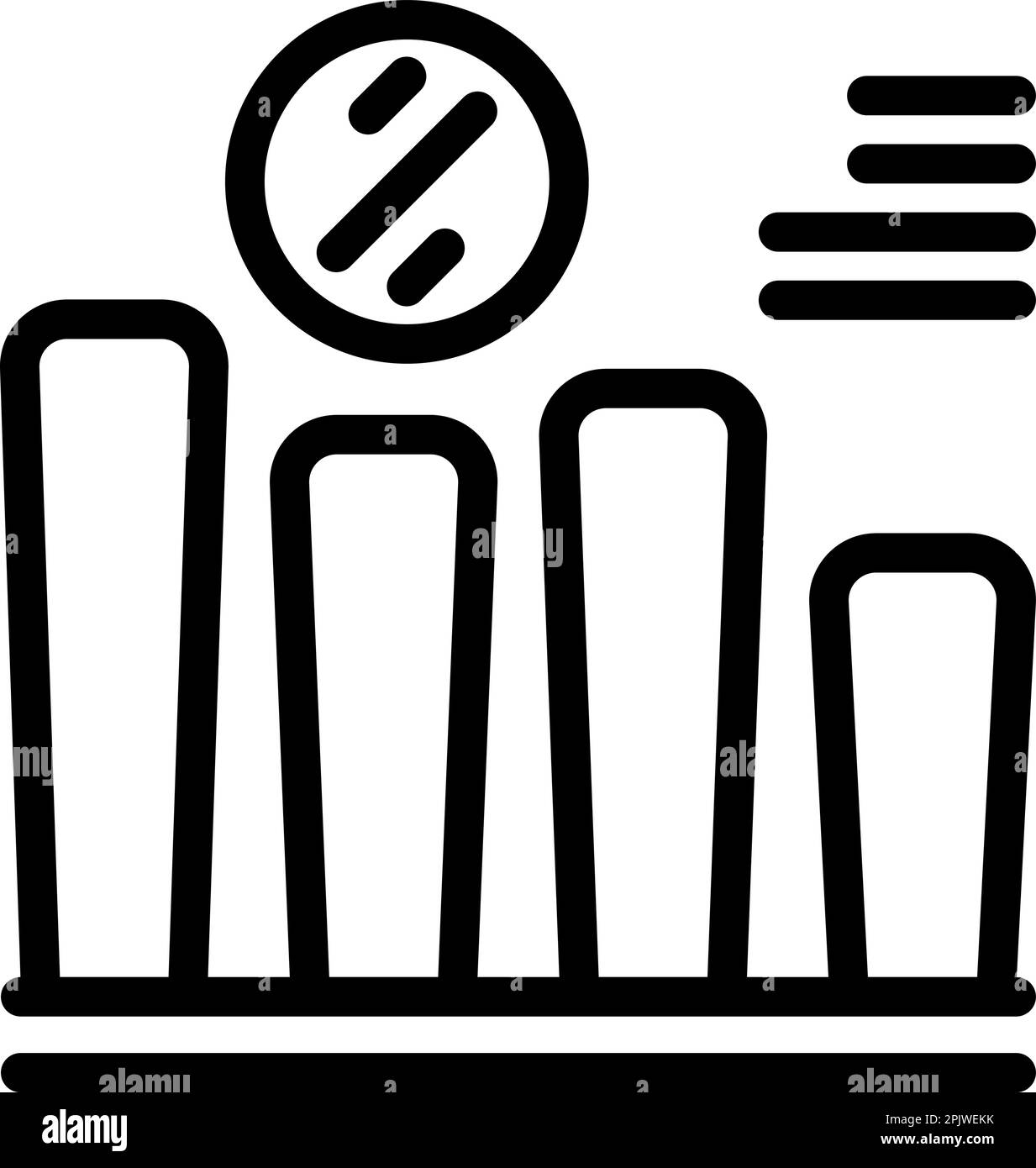 Graph chart icon outline vector. Tax deduction. Money finance Stock Vector Image & Art - Alamy