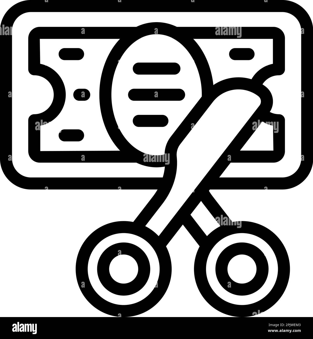 Cut price icon outline vector. Tax return. Credit business Stock Vector ...