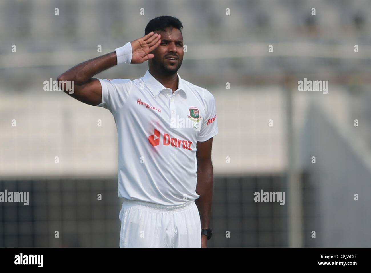 Ebadot Hossain during the alone test match between Bangladesh and ...