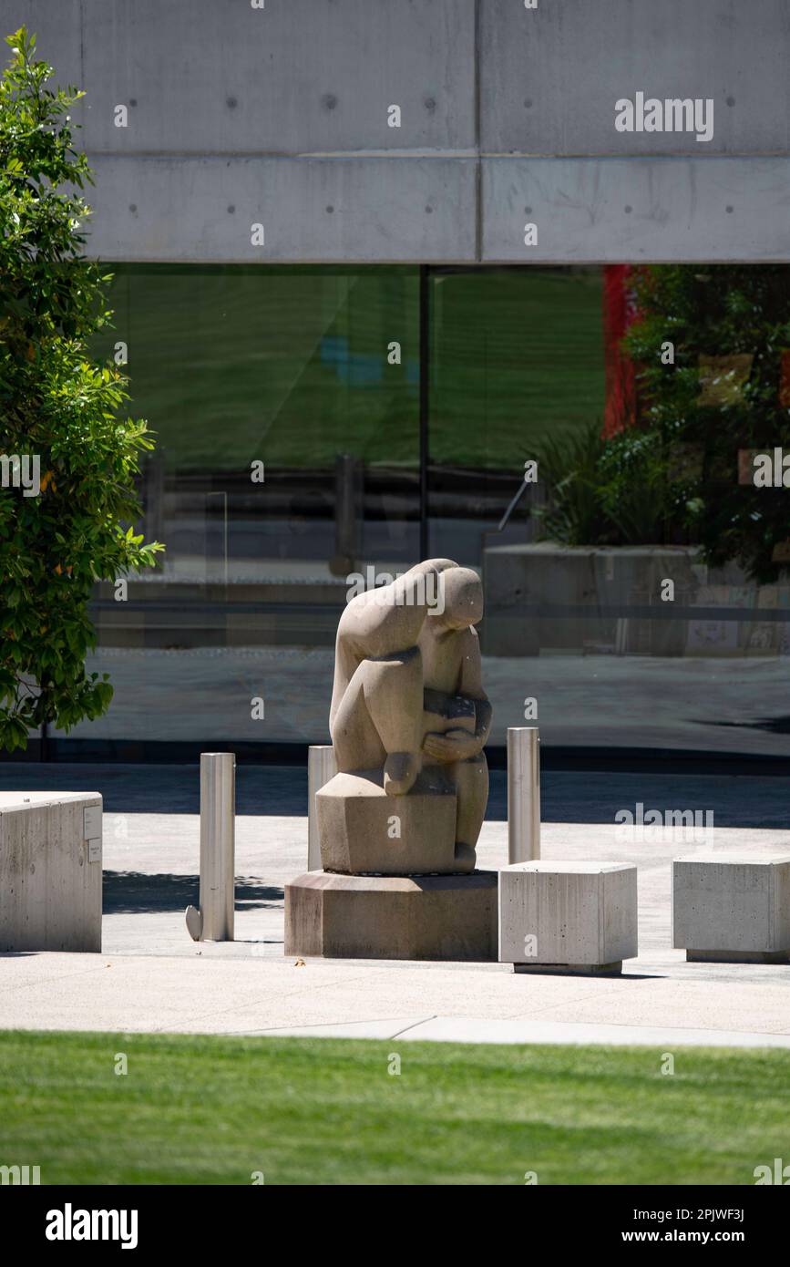 The Tom Bass sculpture 'The Student' acquired in 1953, sits at the ...