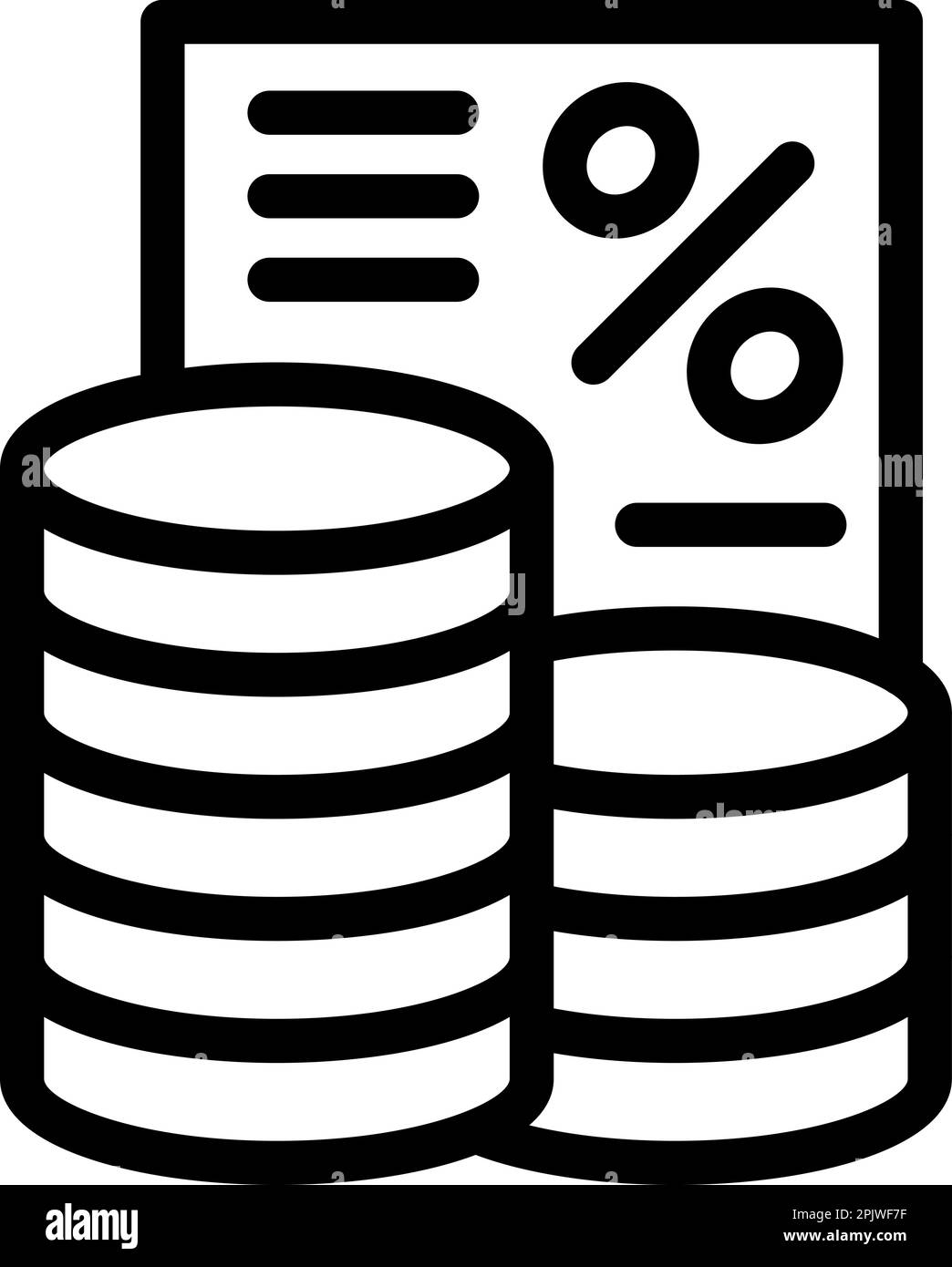 Money credit icon outline vector. Tax deduction. Business pay Stock ...