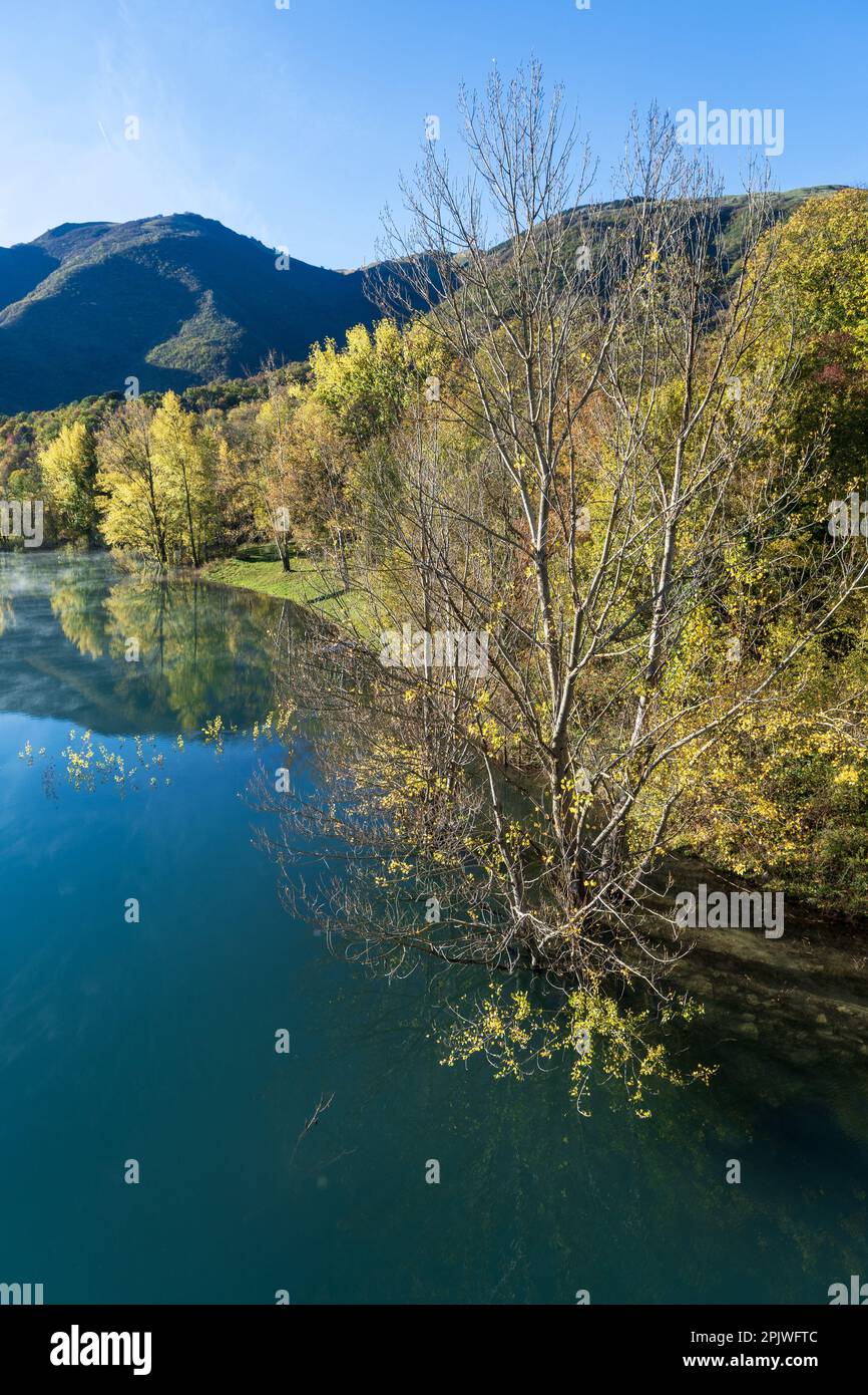Autumn at Lake Fiastra, Marche, Italy, Europe Stock Photo - Alamy