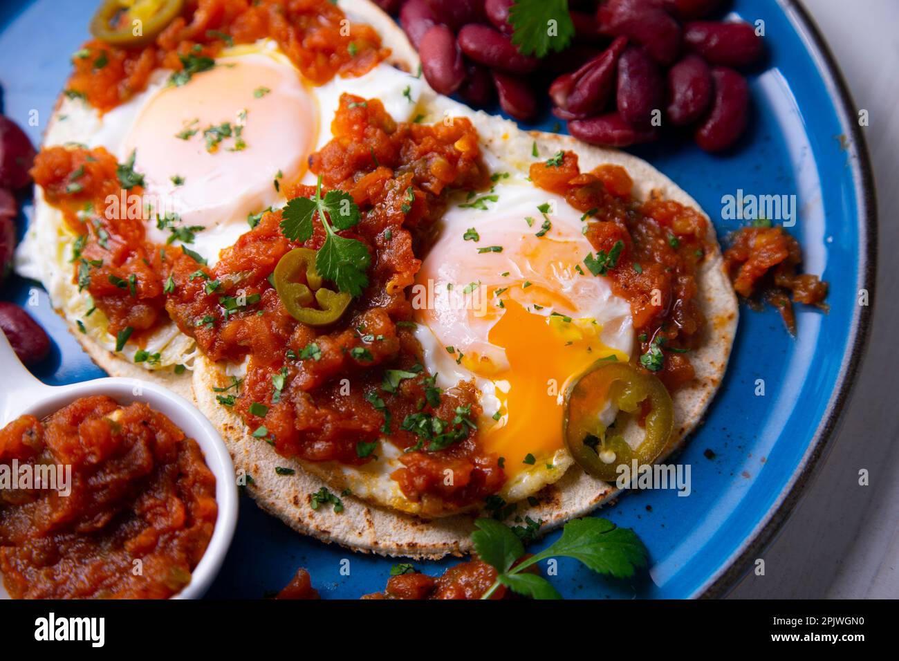 Huevos rancheros are a traditional Mexican breakfast, which basically ...