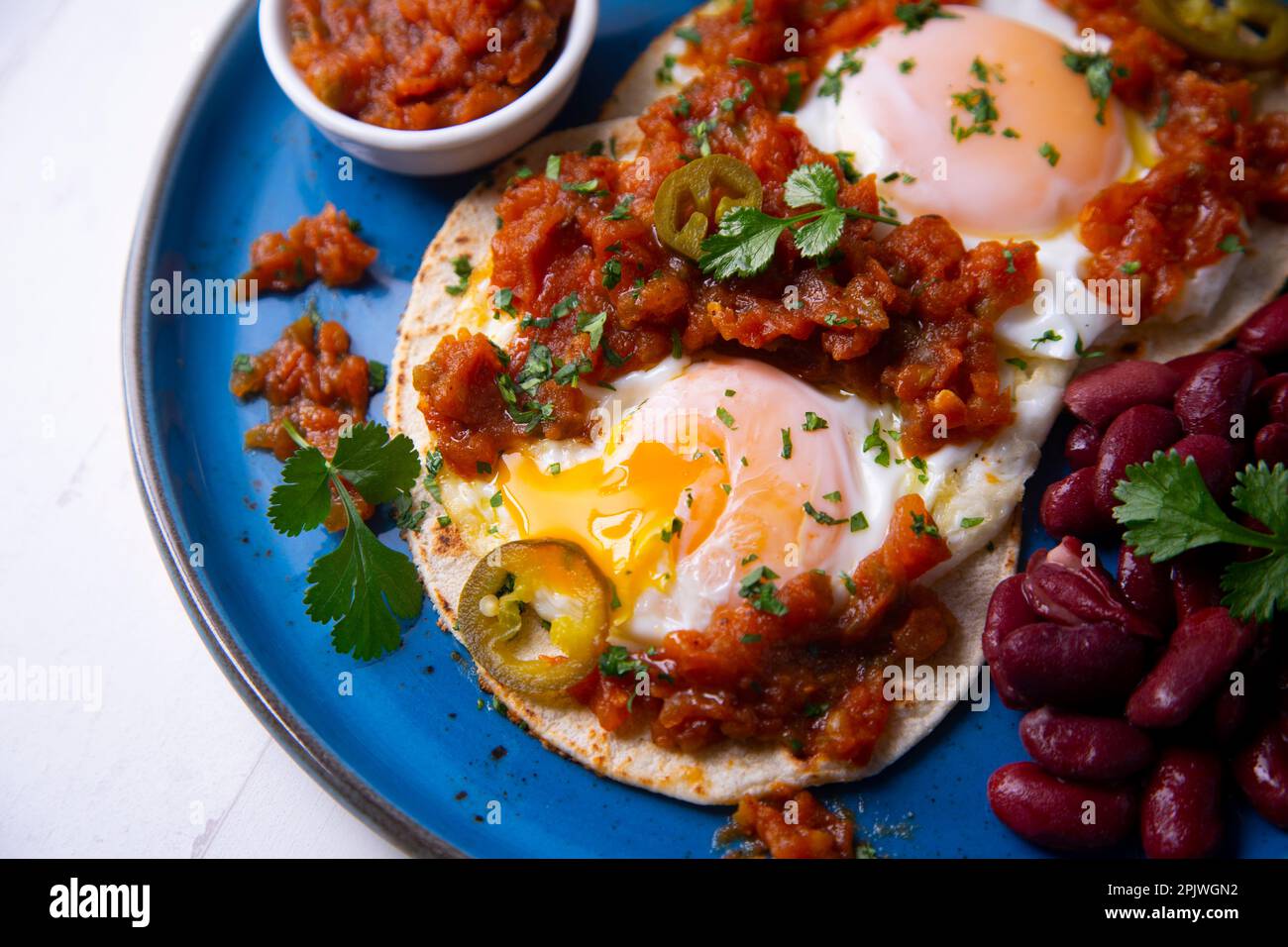 Huevos rancheros are a traditional Mexican breakfast, which basically ...