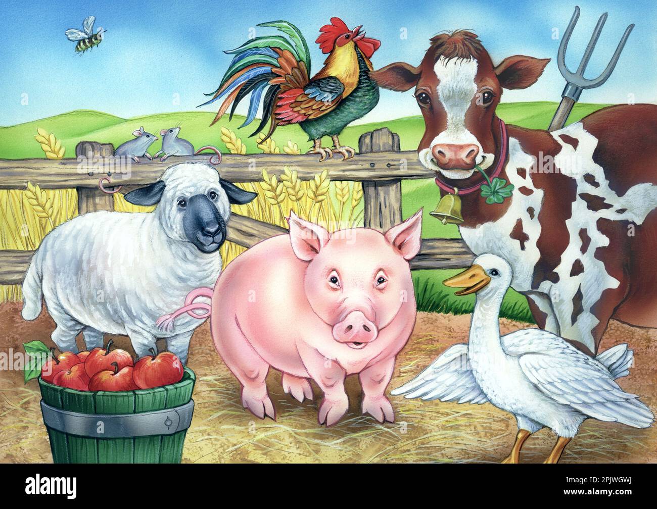 Nursery Rhymes-'Old MacDonald ' had a farm Stock Photo - Alamy