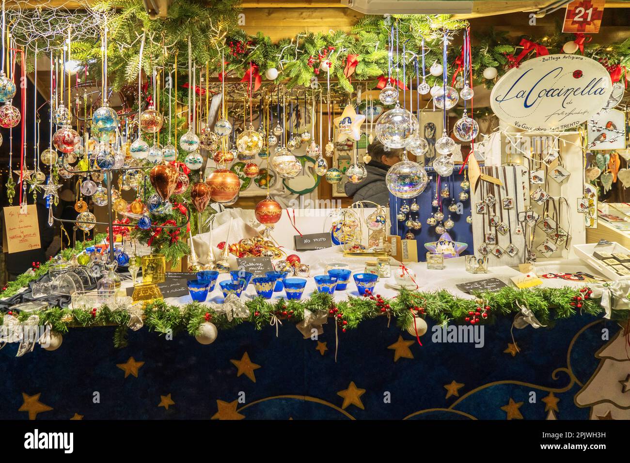 Piazza di Fiera square, Christmas markets, Trento, Trentino Alto Adige ...