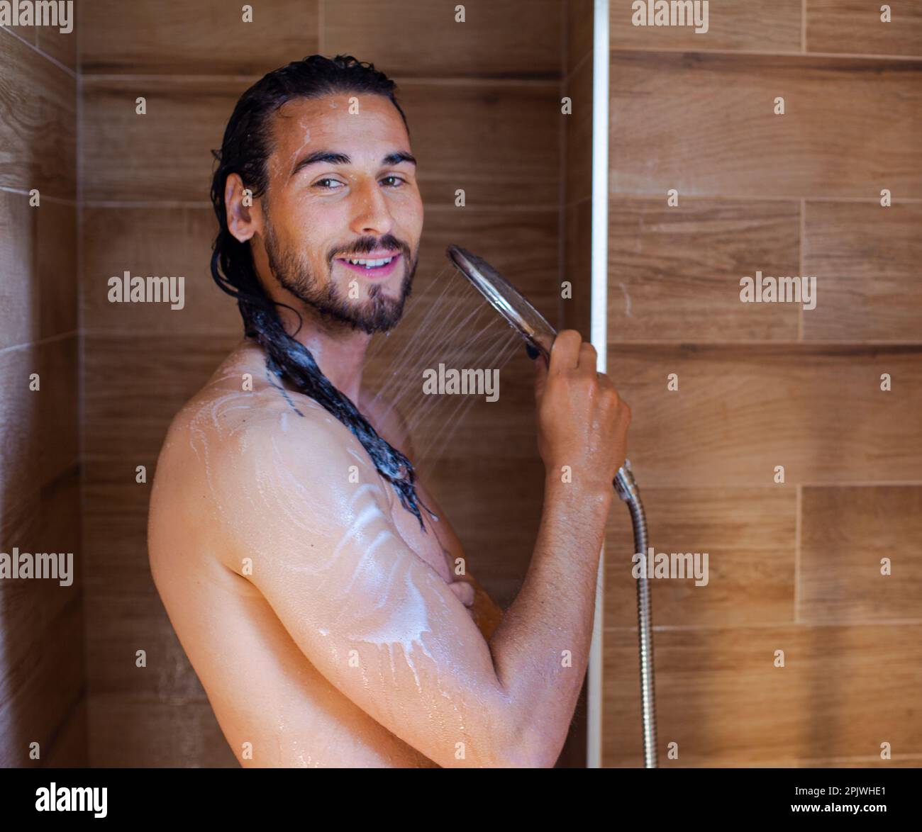 Long hair man Stock Photo - Alamy