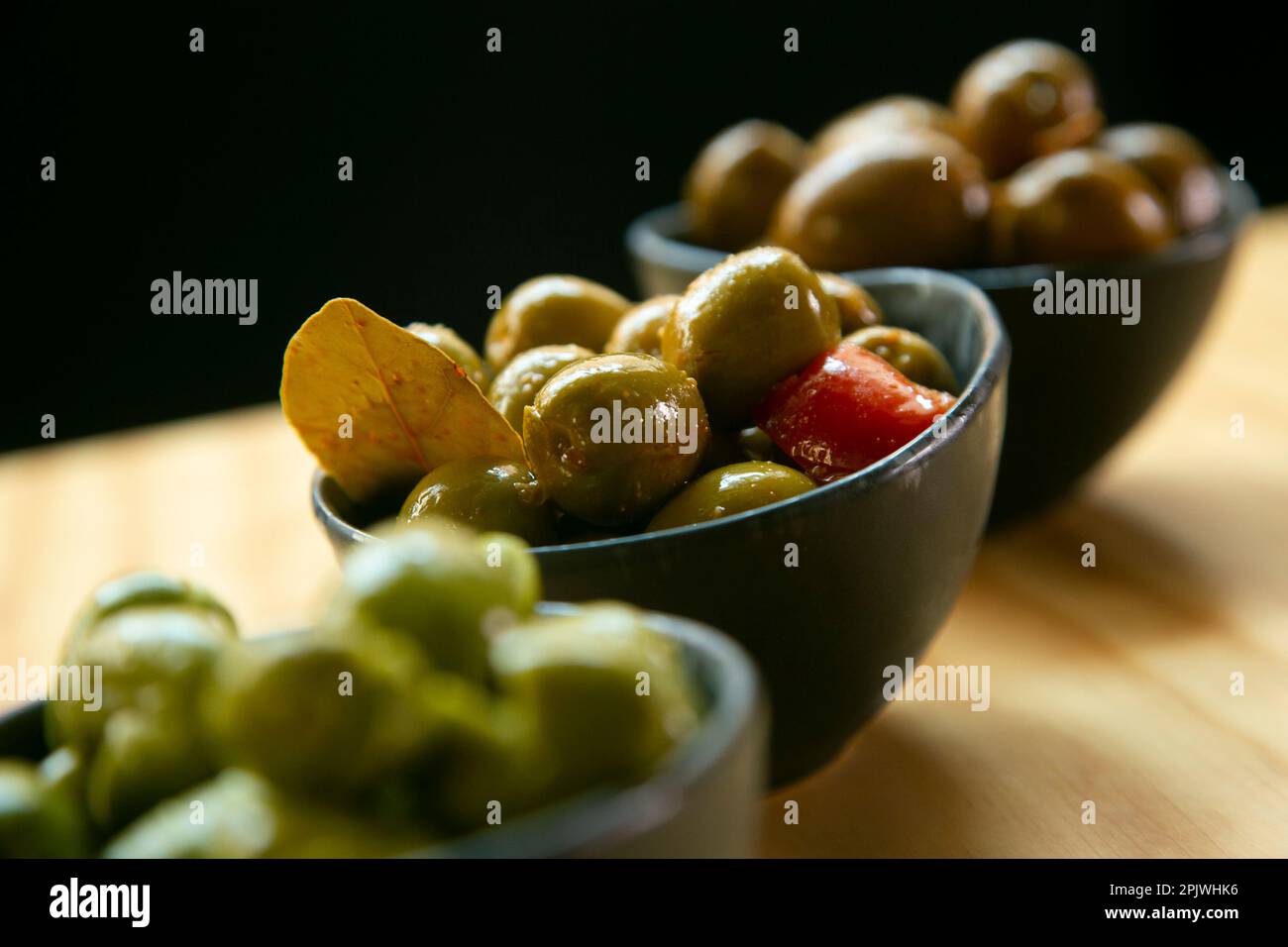 Top quality olive dish in Spain. Traditional Spanish tapa Stock Photo ...