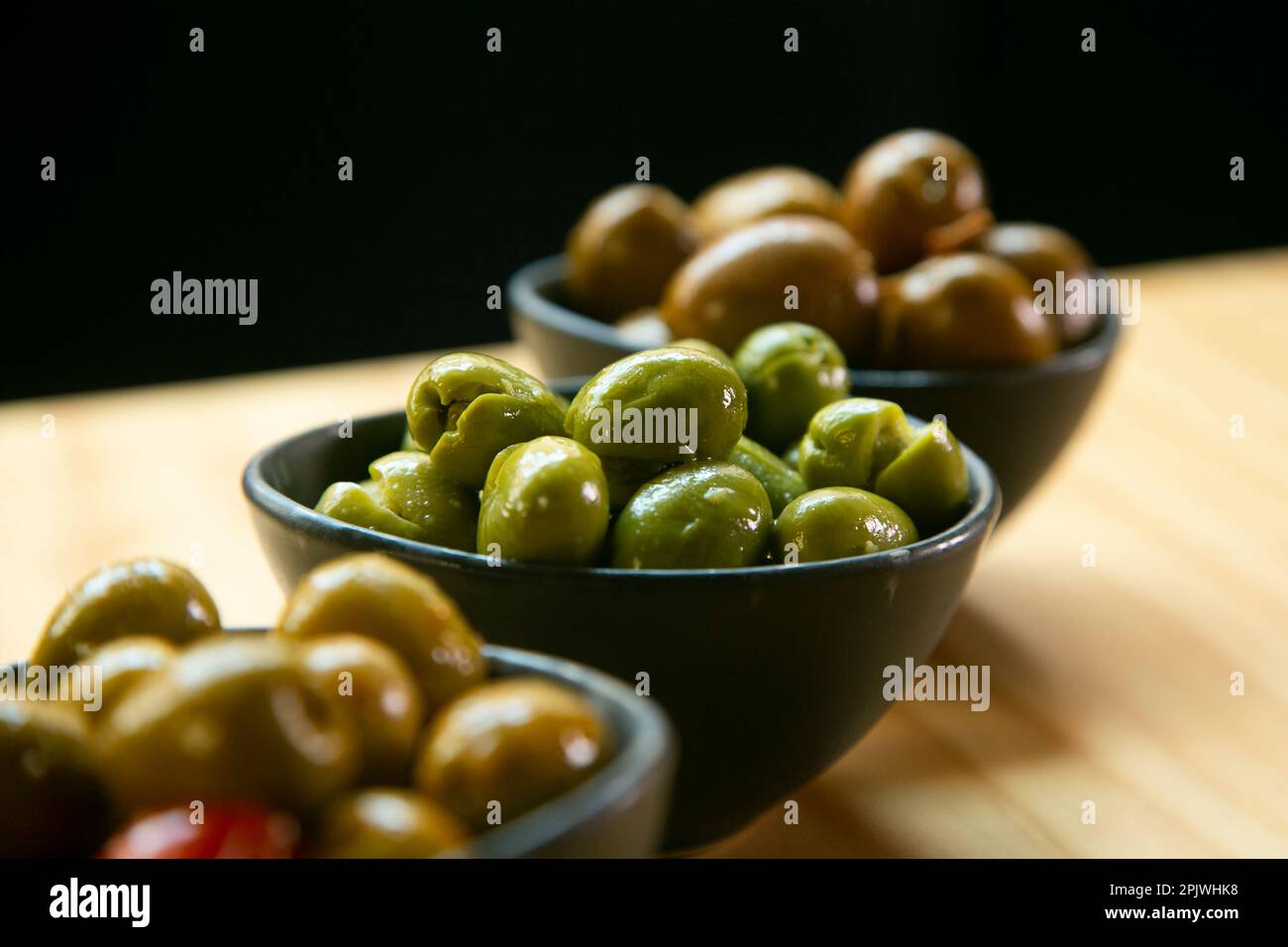 Top quality olive dish in Spain. Traditional Spanish tapa Stock Photo ...