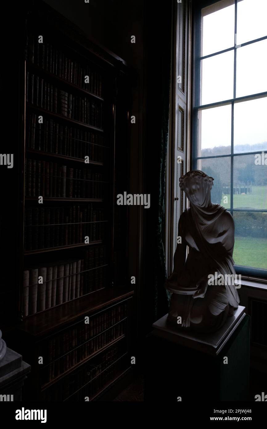 Sculpture of Shrouded Lady Chatsworth House Derbyshire Stock Photo - Alamy