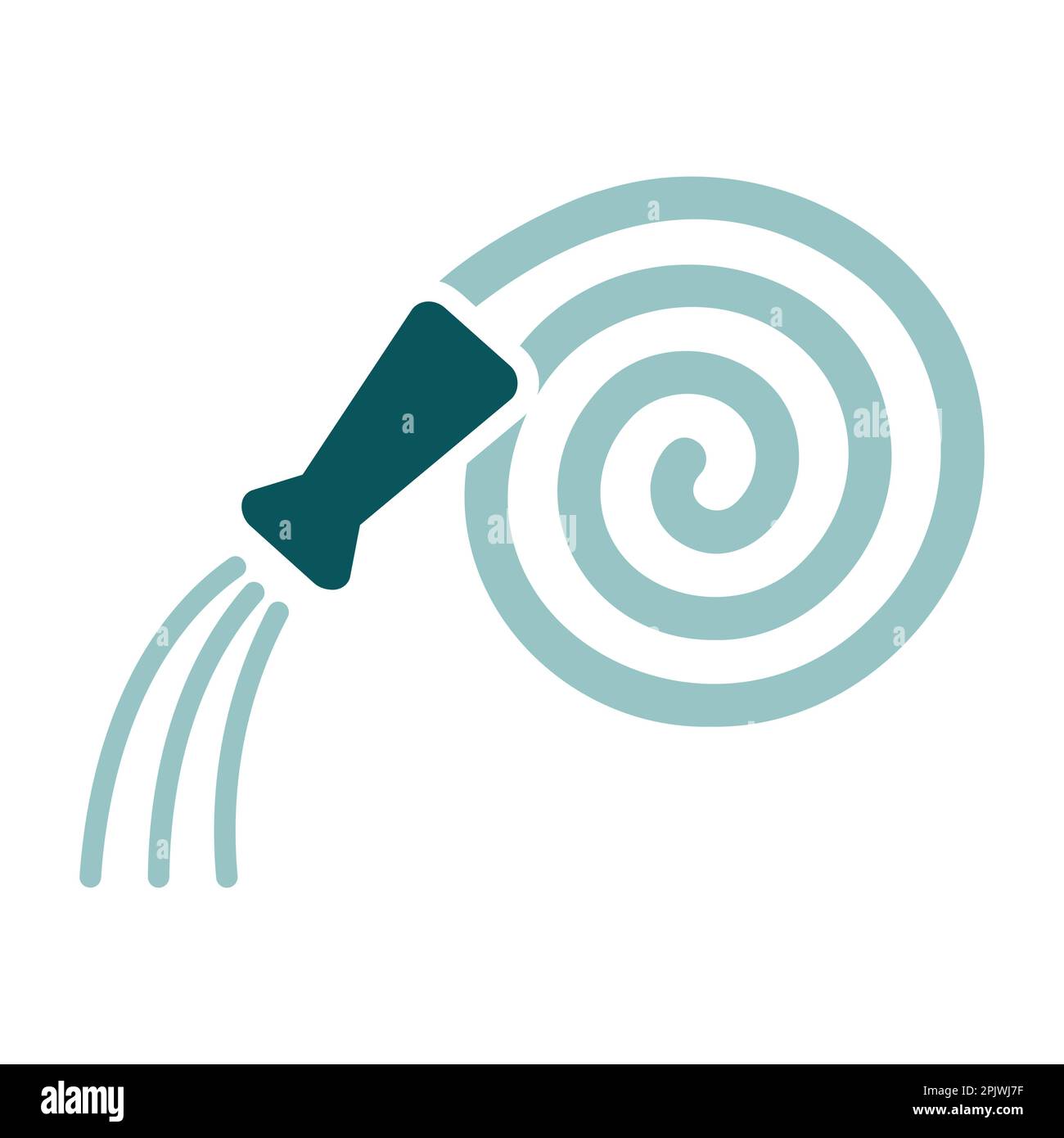 Garden hose, water pipe isolated vector icon. Graph symbol for ...