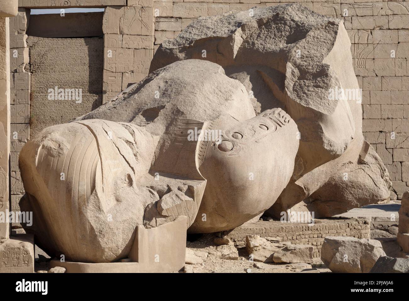 Fallen Colossus in the Ramesseum, Mortuary Temple of Ramesses II on ...