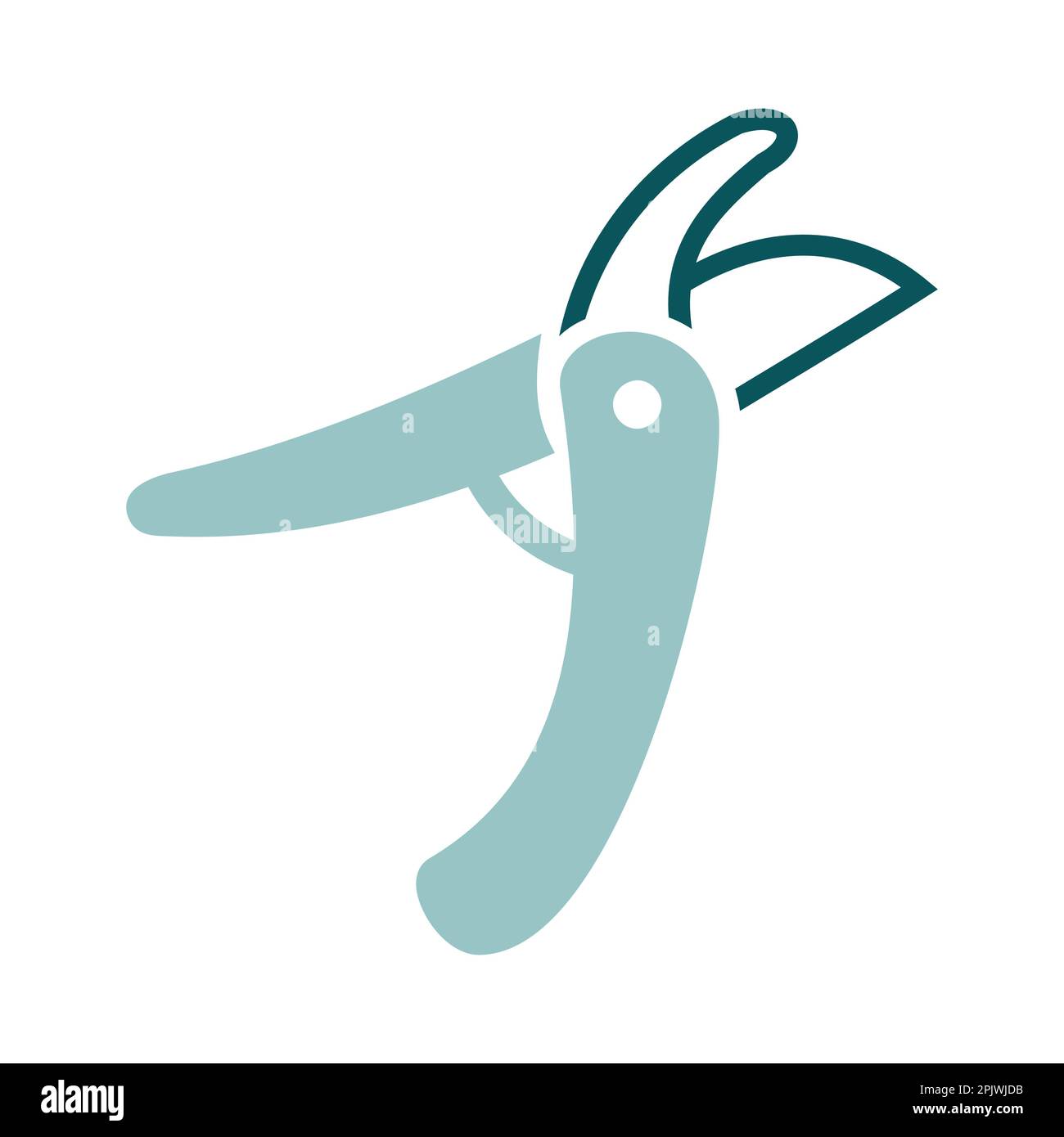 Pruning scissors, garden secateurs vector icon. Graph symbol for ...