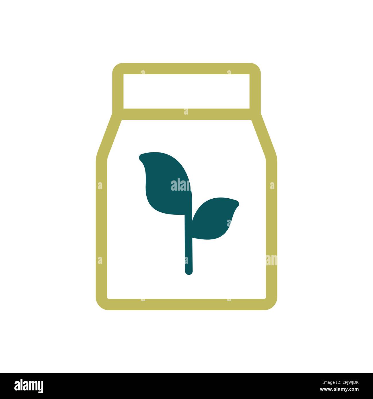 Fertilizer pack vector icon. Seed package sign. Graph symbol for ...